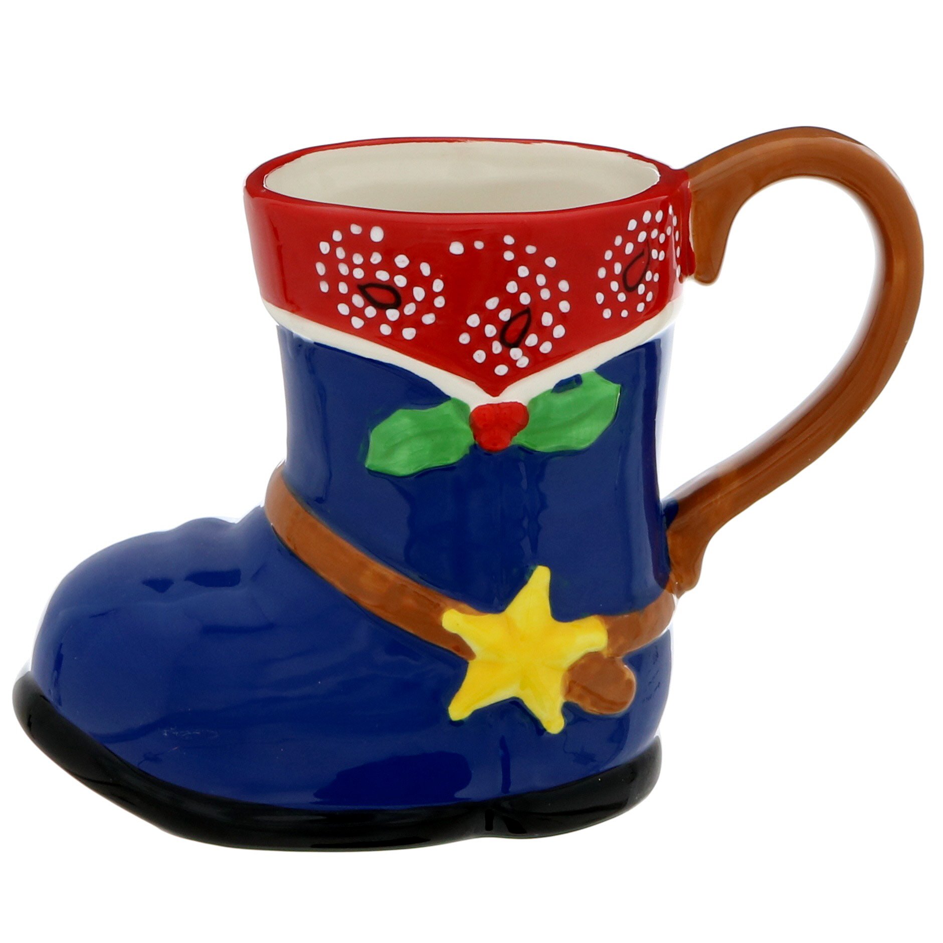 Dining Style Lone Star Christmas Blue Boot 14oz Mug - Shop Glasses ...
