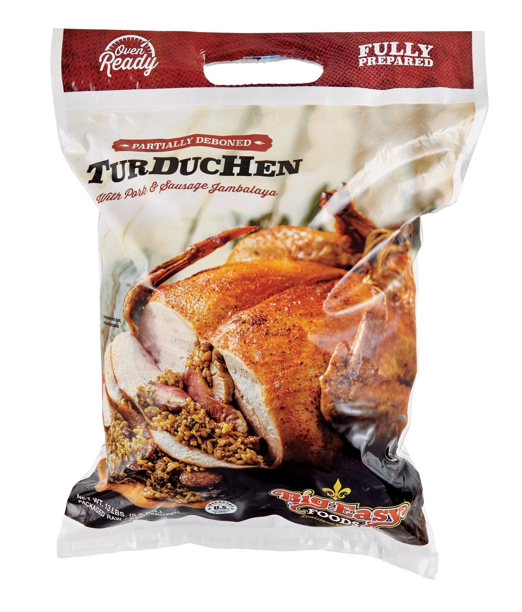 Big Easy Foods Oven Ready Tur-Duck-Hen with Pork & Sausage Jambalaya ...