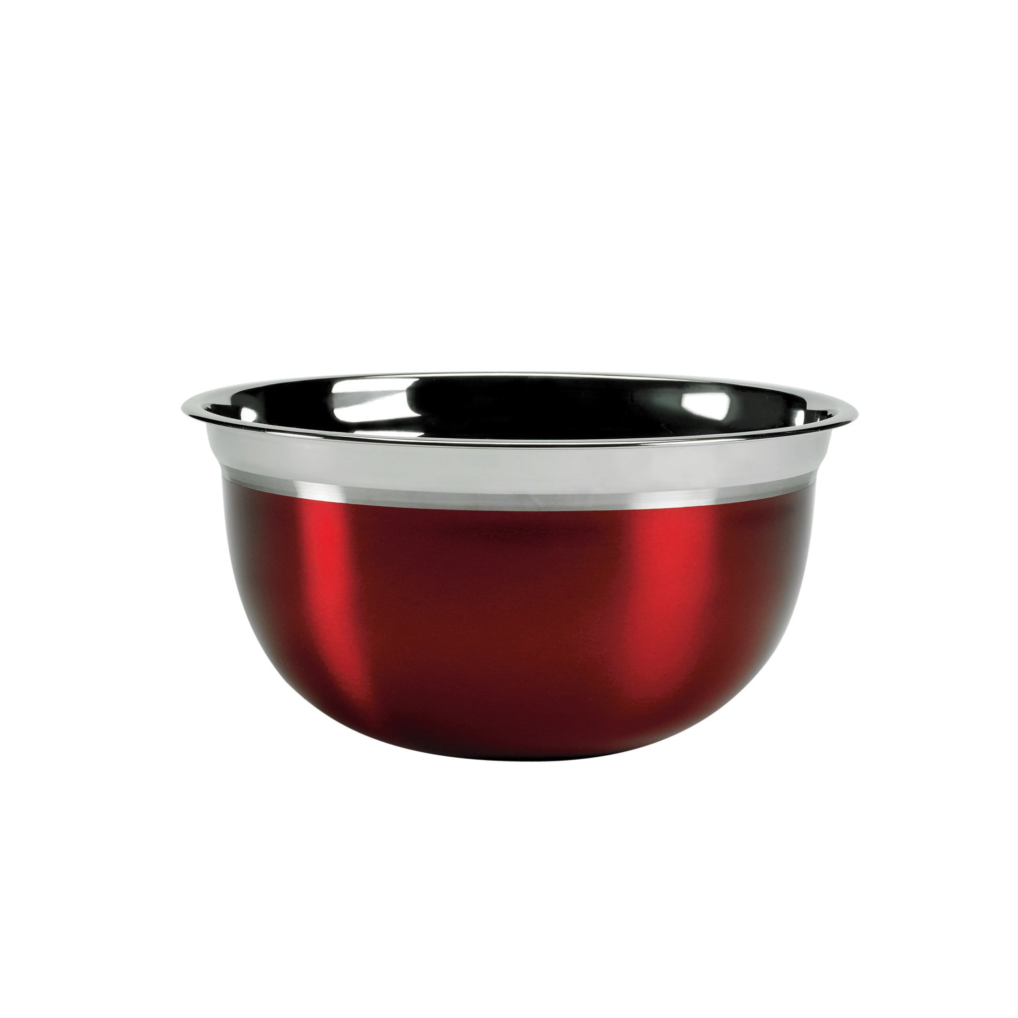 Basic Essentials 5 Quart Red Stainless Steel Mixing Bowl - Shop Mixing ...