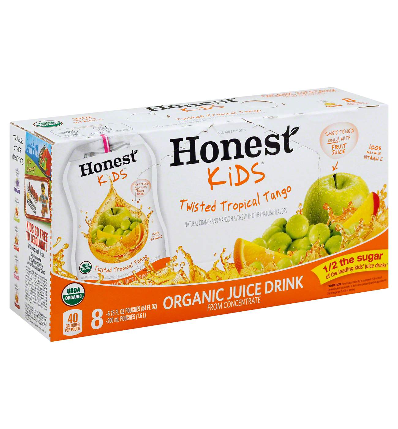 Honest Kids Twisted Tropical Tango Organic Juice Drink 6.75 oz Pouches ...