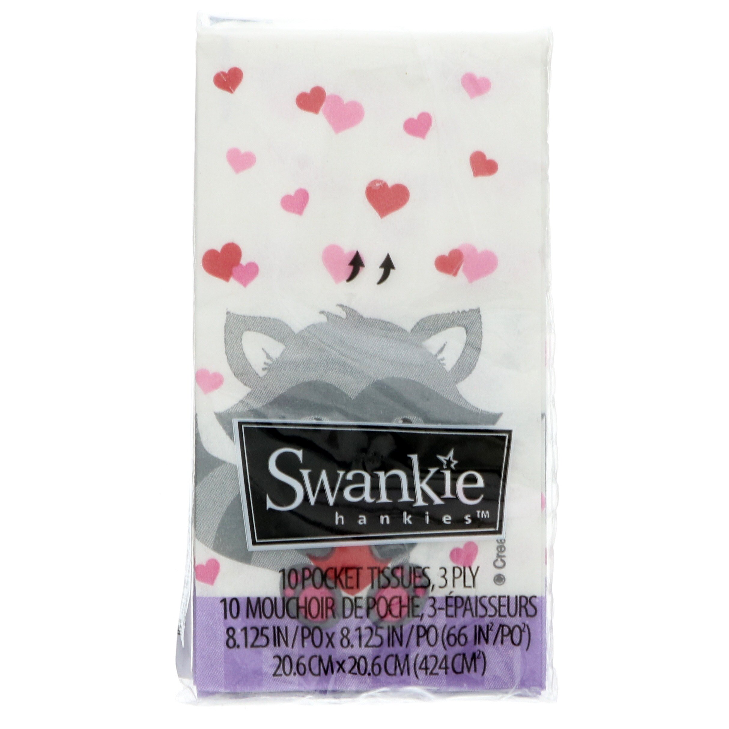 Creative Converting Swankie Valentine Raccoon Pocket Tissues - Shop ...