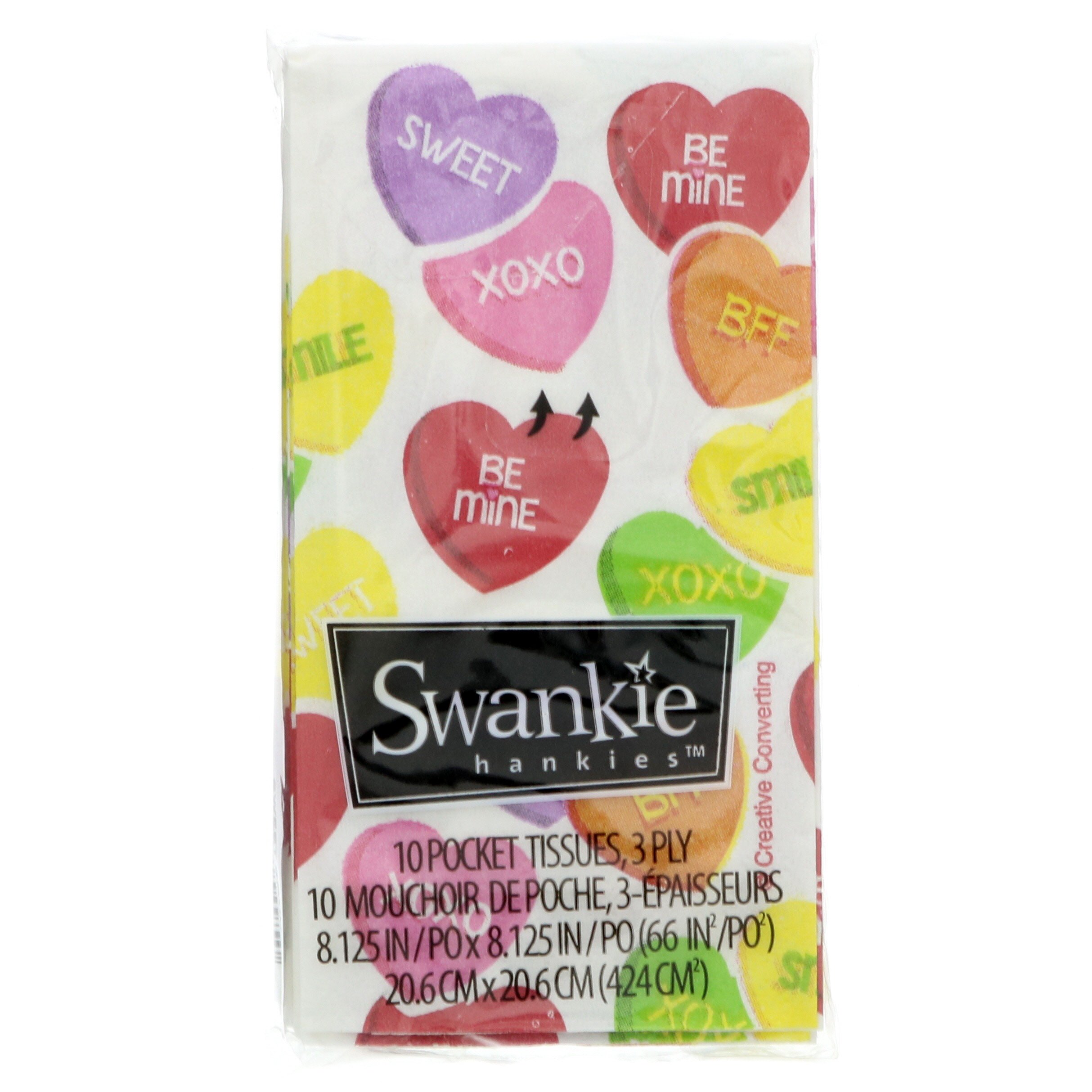 Creative Converting Swankie Valentine Candy Hearts Sweet Sayings Pocket ...