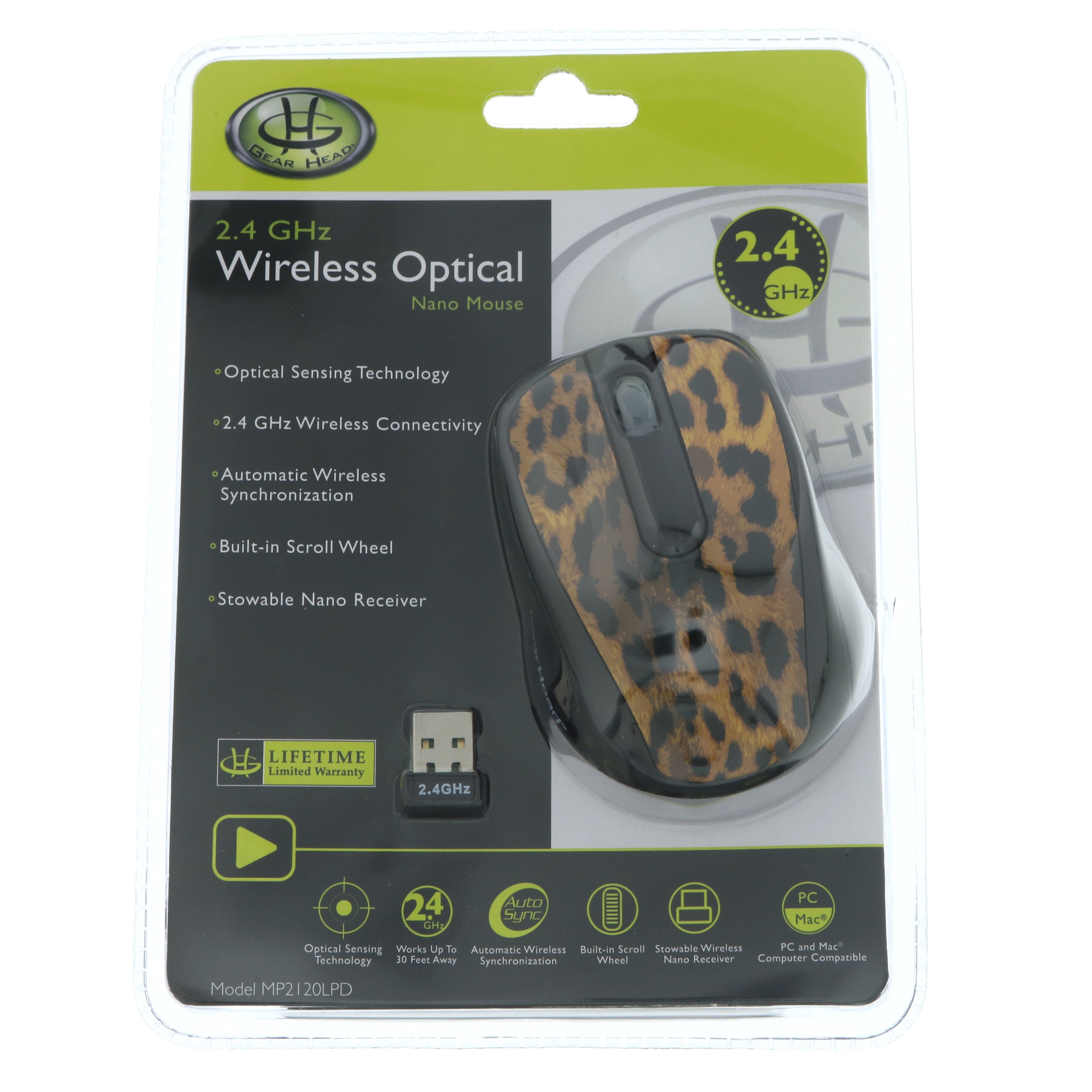 Gear Head Wireless Optical Nano Mouse, Leopard - Shop Electronics at H-E-B