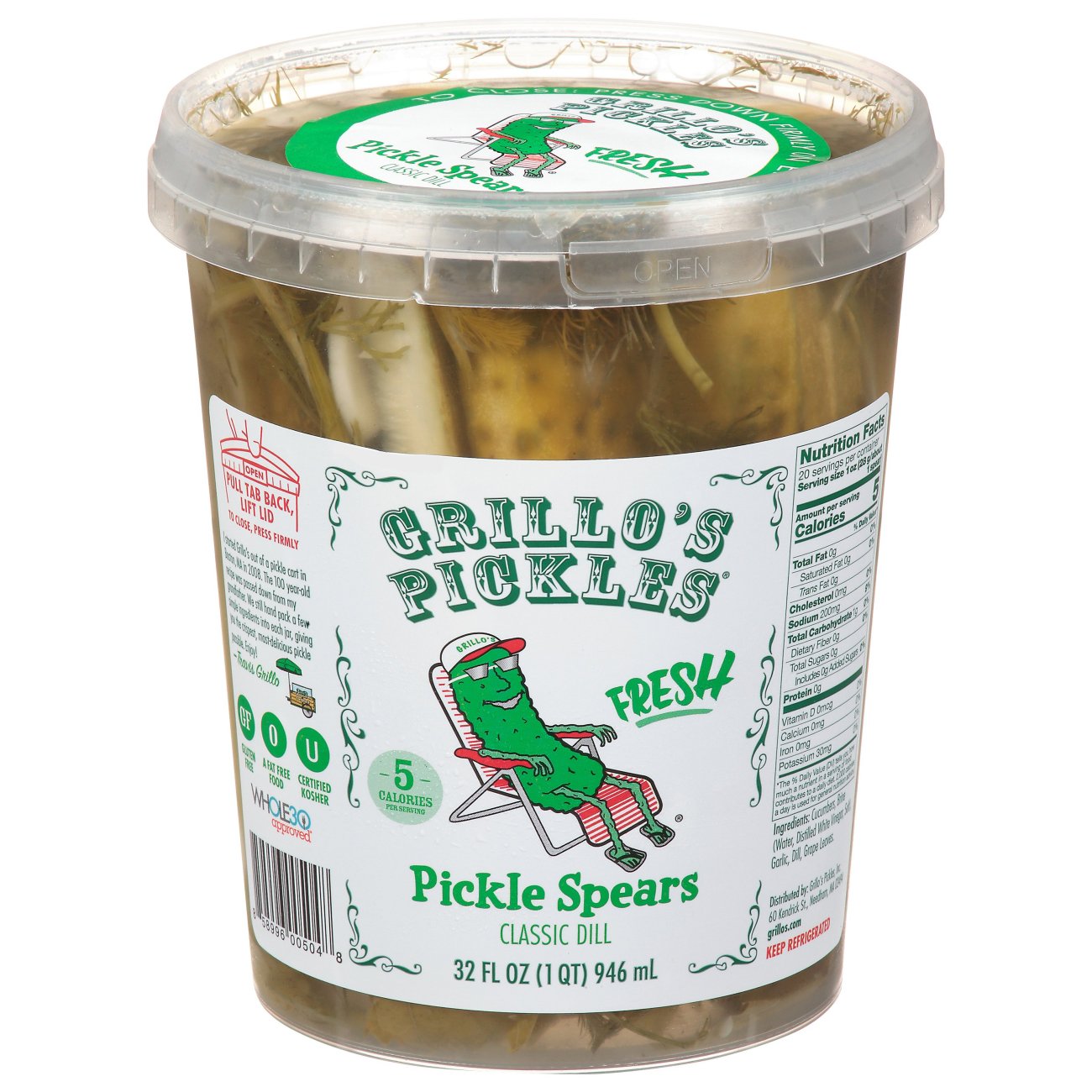 Grillo's Pickles Italian Dill Spears - Shop Pickles & cucumber at H-E-B