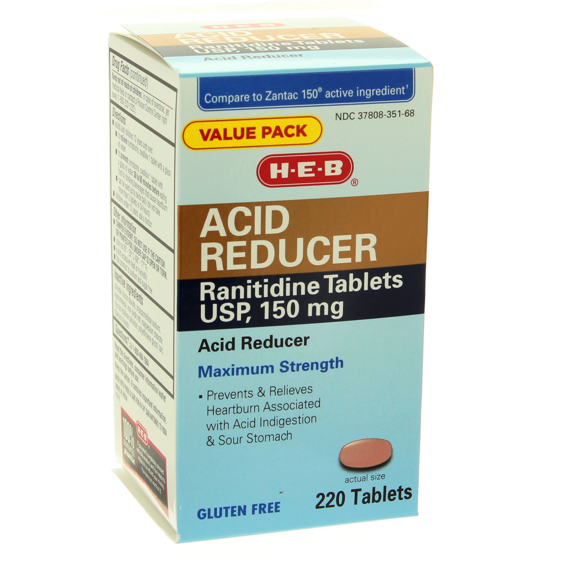 H-E-B Acid Reducer Acidrantidine 150 mg Tablets - Shop Medicines ...