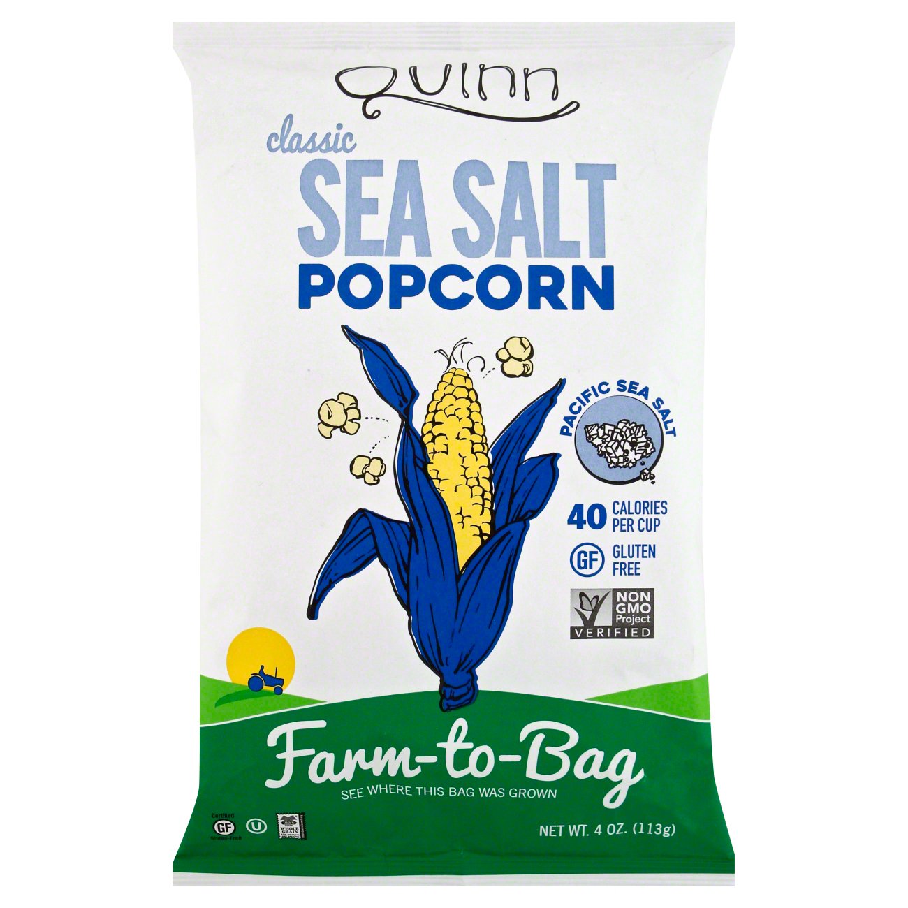 Quinn Classic Popcorn Pacific Sea Salt - Shop Popcorn at H-E-B