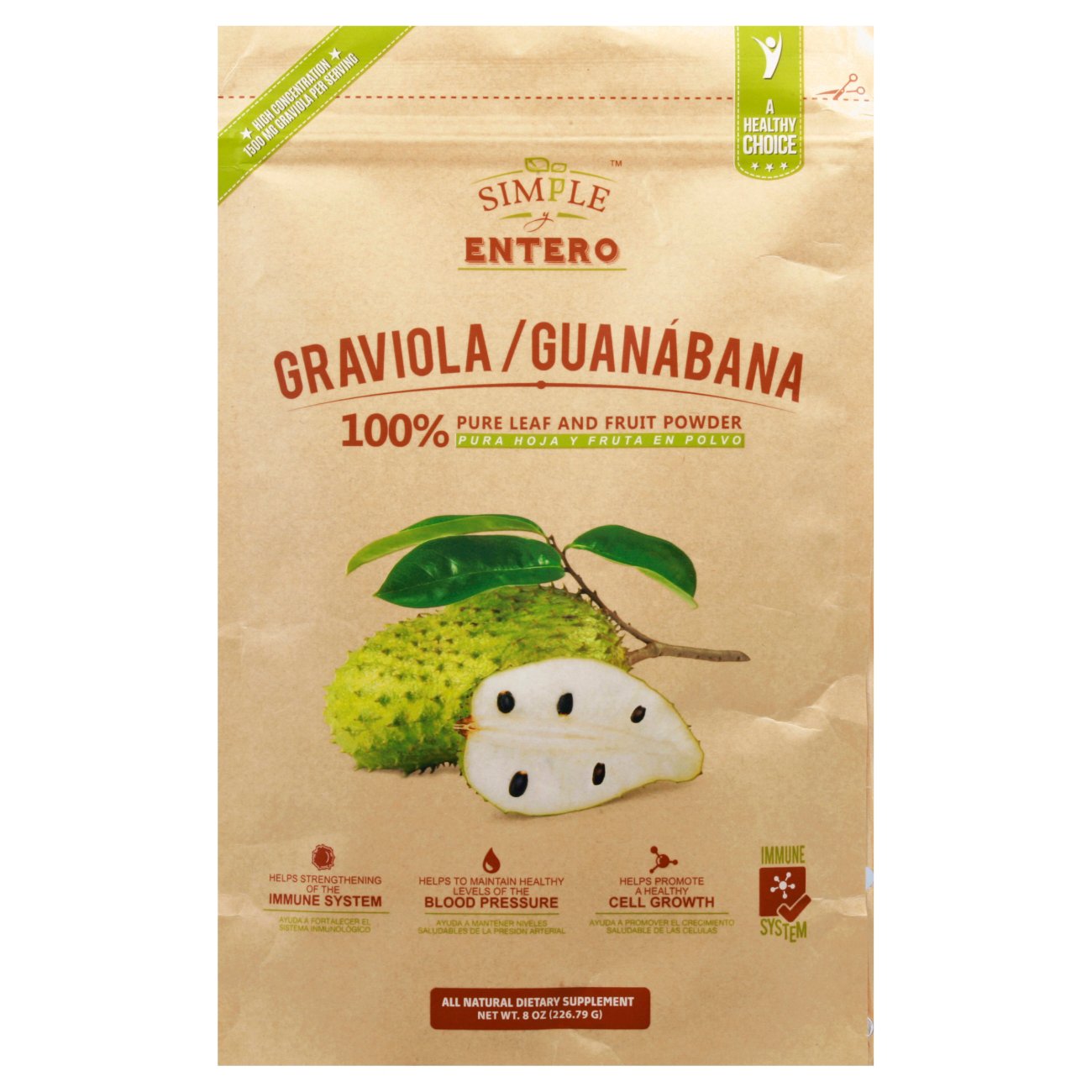 Simple Y Entero Graviola Guanabana Pure Leaf & Fruit Powder, 8 oz | Joe ...