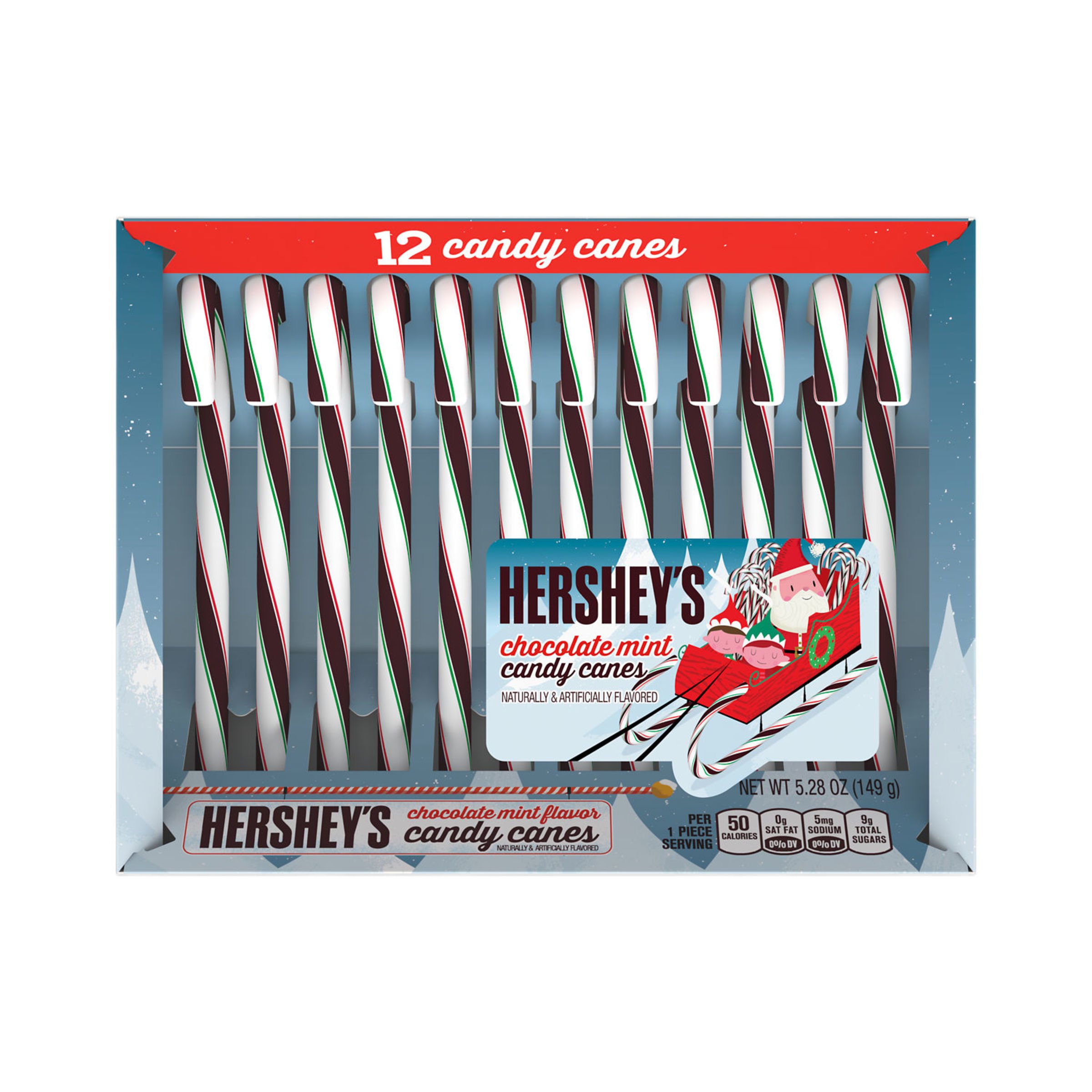 Hershey's Chocolate Mint Christmas Candy Canes - Shop Candy at H-E-B
