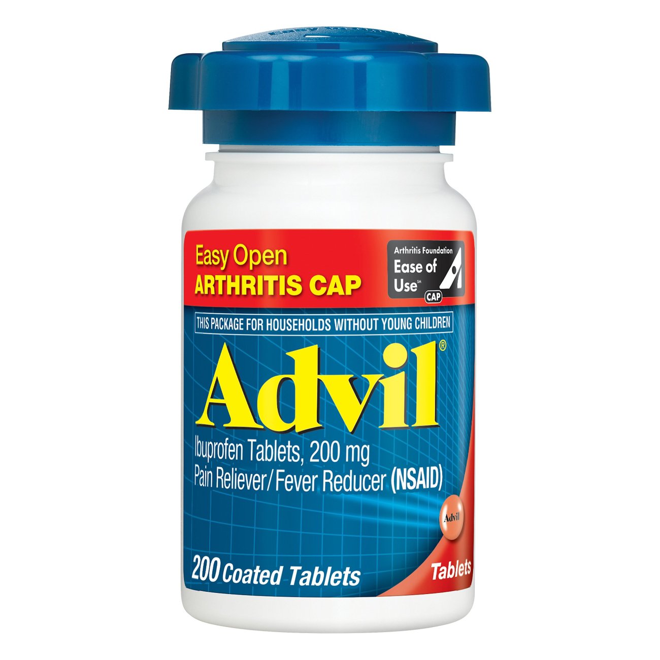 Advil Temporary Pain Relief Ibuprofen 200 Mg Coated Tablets - Shop Pain ...