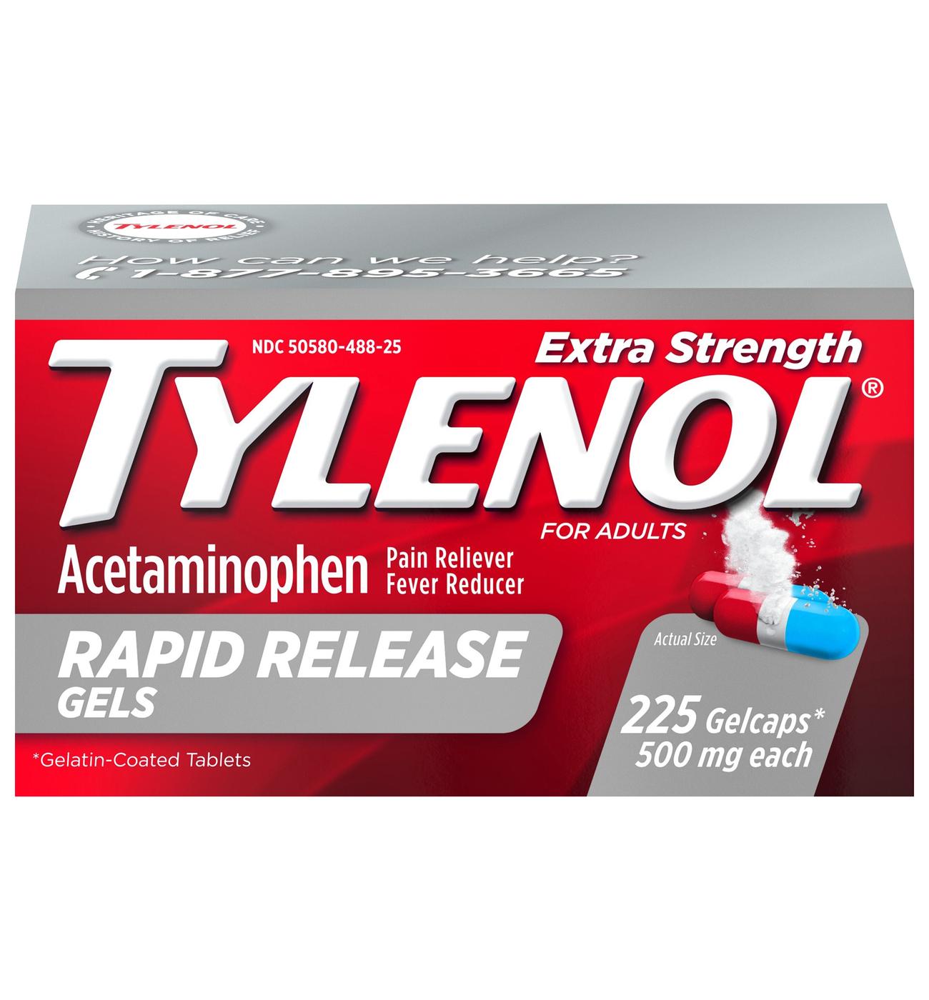 Tylenol Extra Strength Rapid Release Gels - 500mg - Shop Pain relievers ...