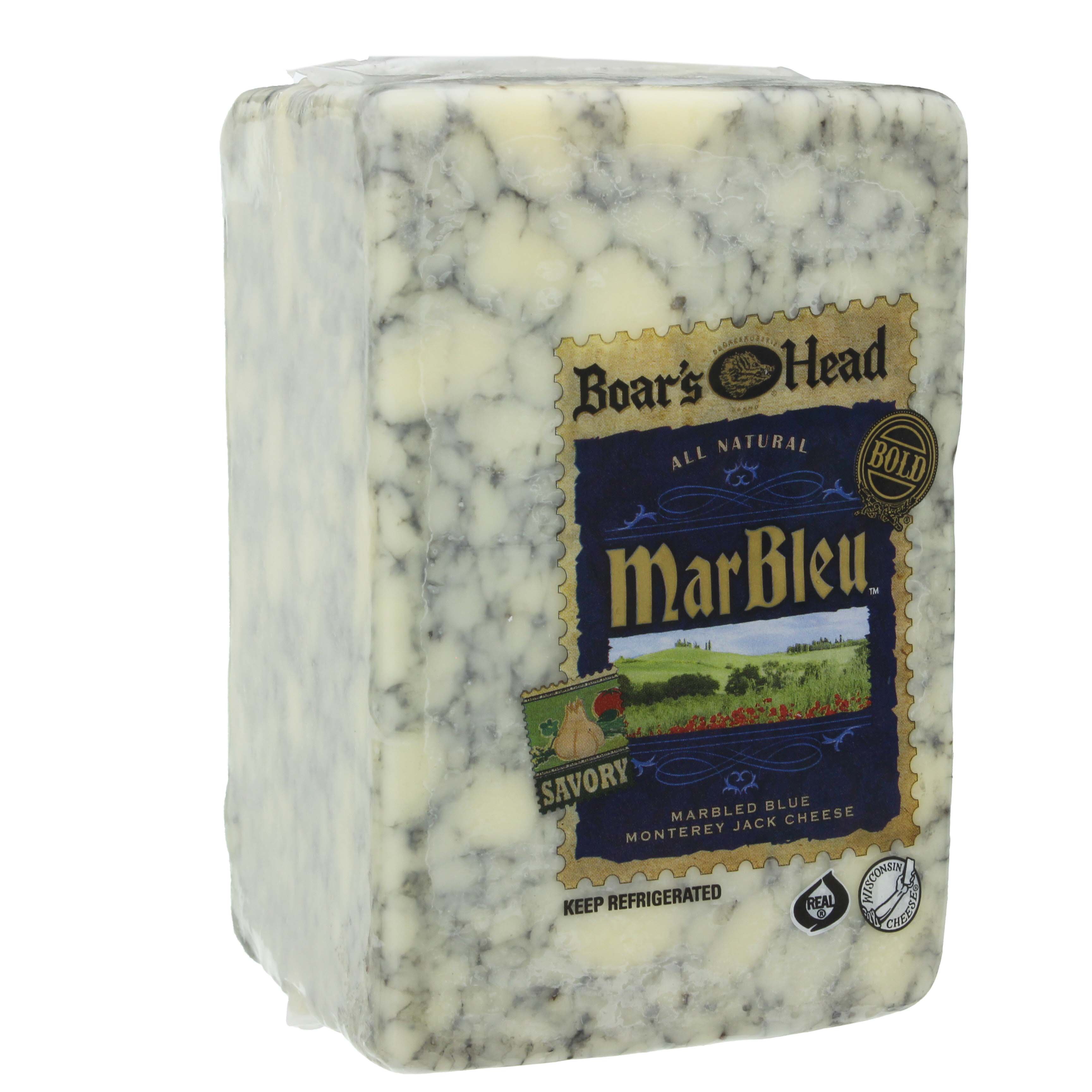 Boar's Head MarBleu Marbled Blue Monterey Jack Cheese, Custom Sliced ...