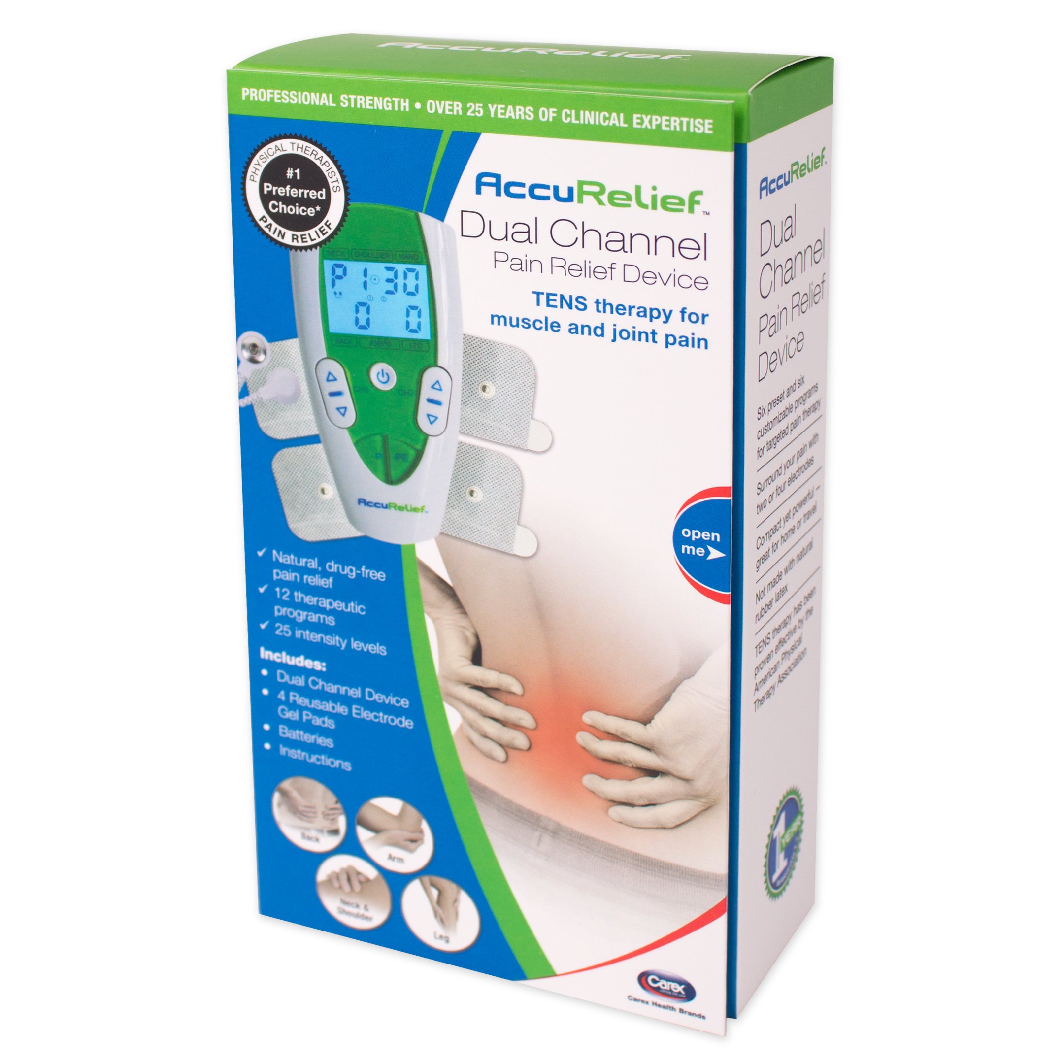 AccuRelief Dual Channel TENS Therapy Pain Relief System - Shop Muscle ...