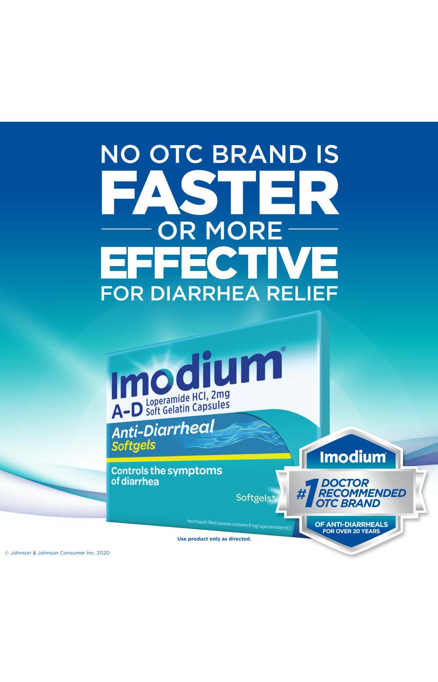 Imodium A-D Anti-Diarrheal Softgels with 2 mg Loperamide HCl - Shop ...