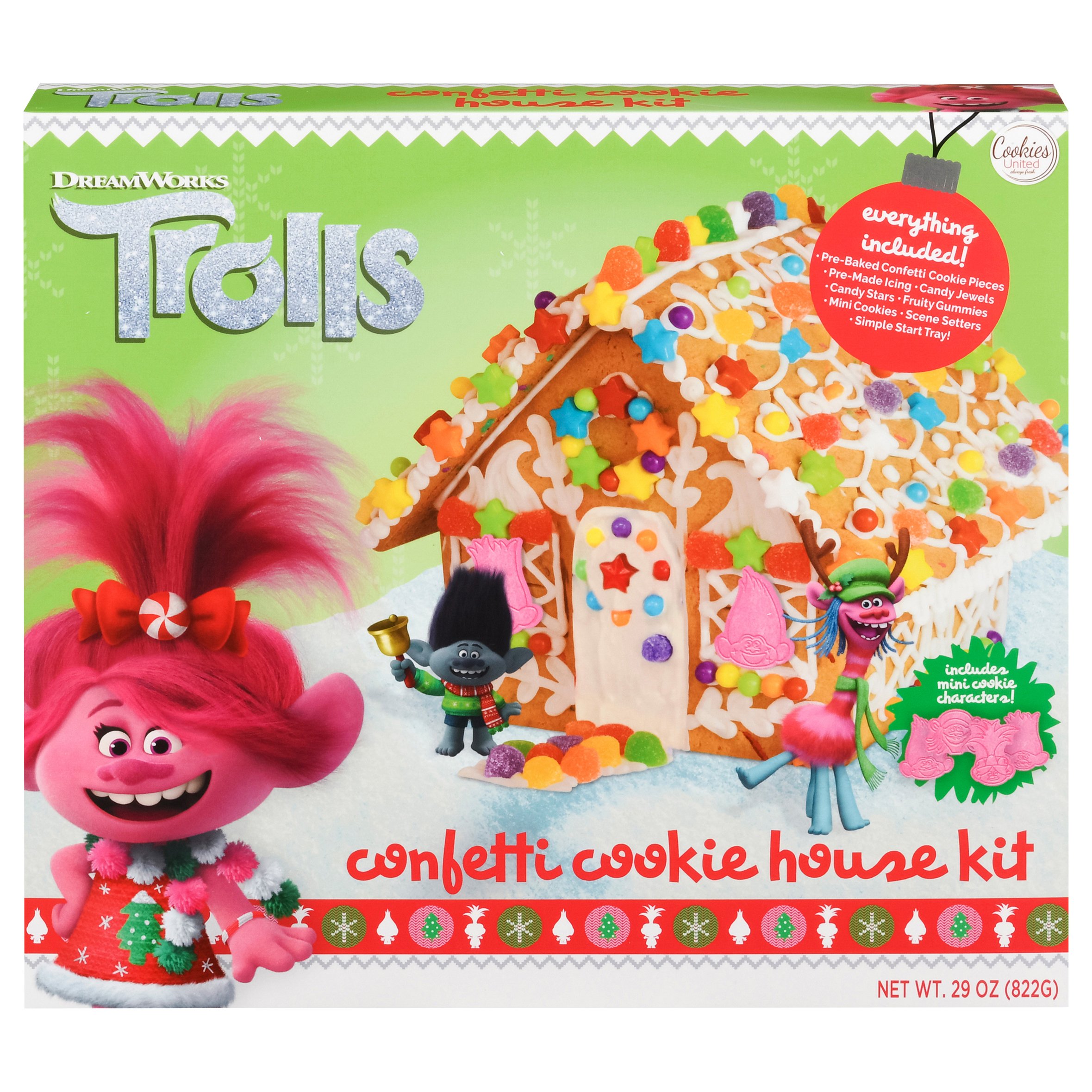 Cookies United Trolls Confetti Cookie House Kit - Shop Cookies at H-E-B