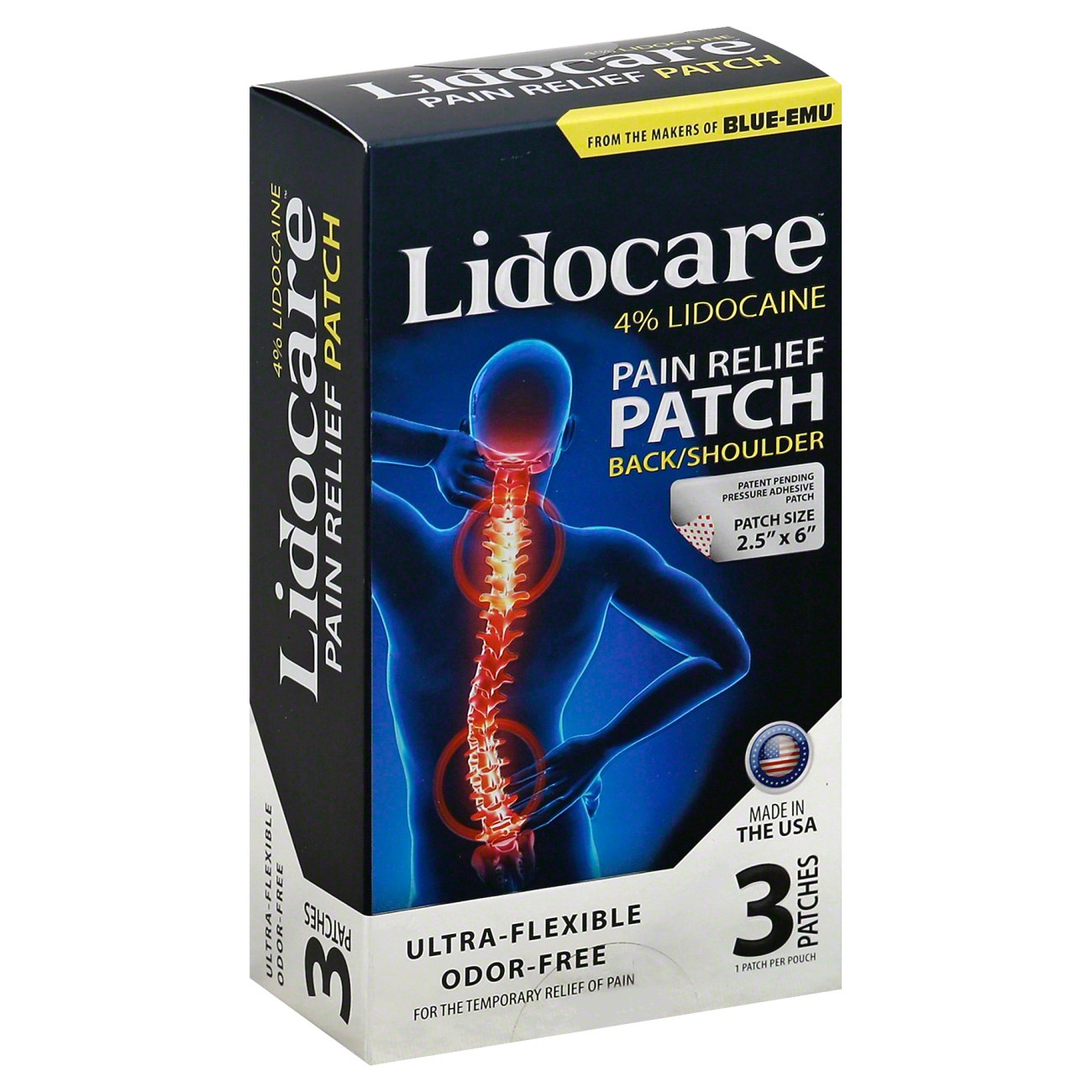 Lidocare Pain Relief Patch - Back & Shoulder - Shop Muscle & joint pain ...
