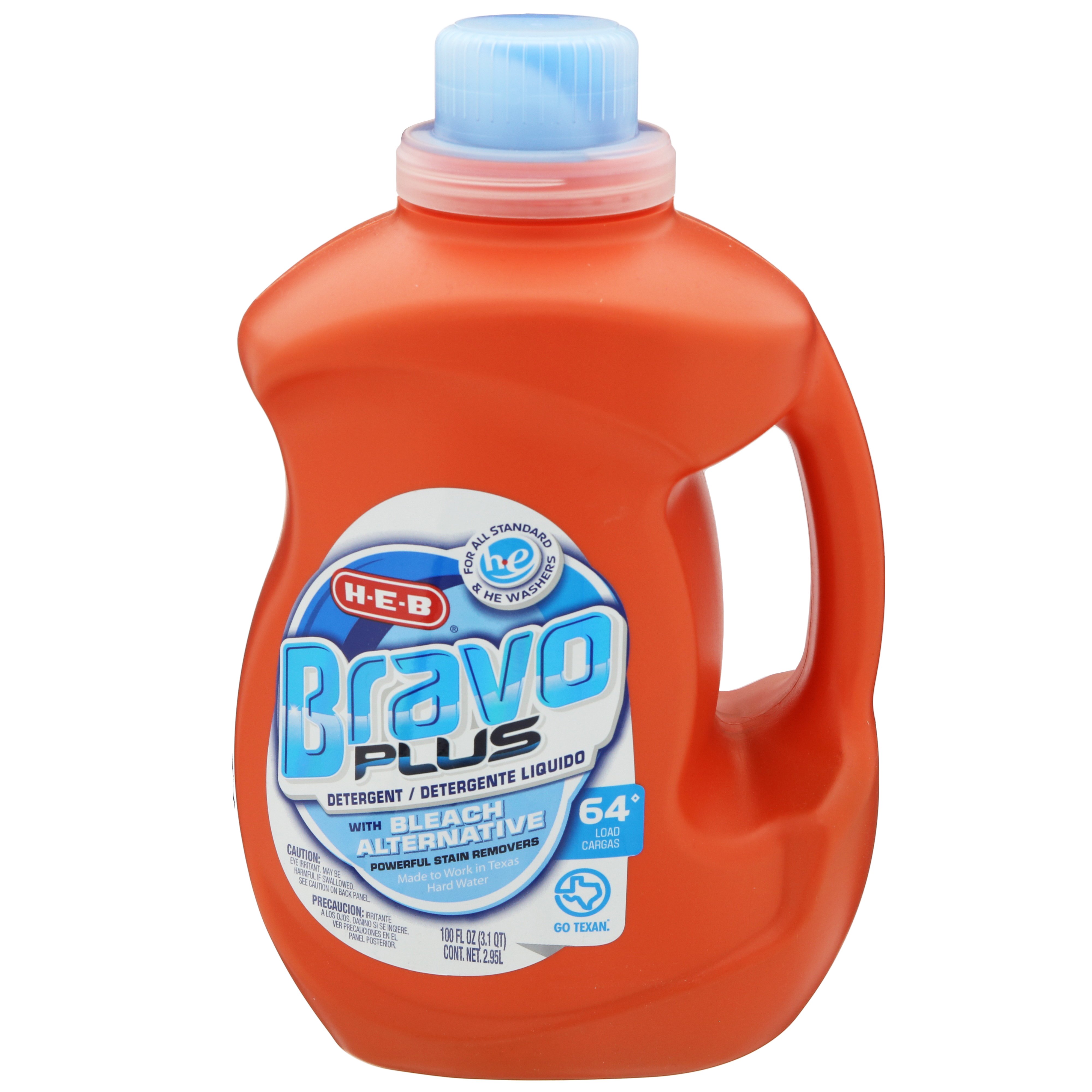 H-E-B Bravo Plus Bleach Alternative, 64 Loads - Shop Detergent at H-E-B