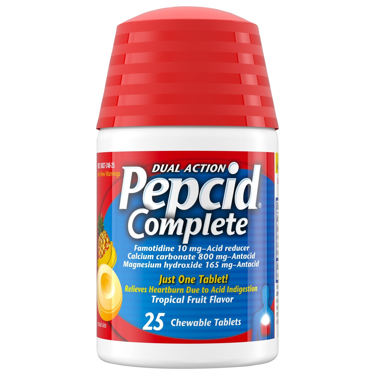 Pepcid Complete Dual Action Acid Reducer Tablets - Tropical Fruit ...