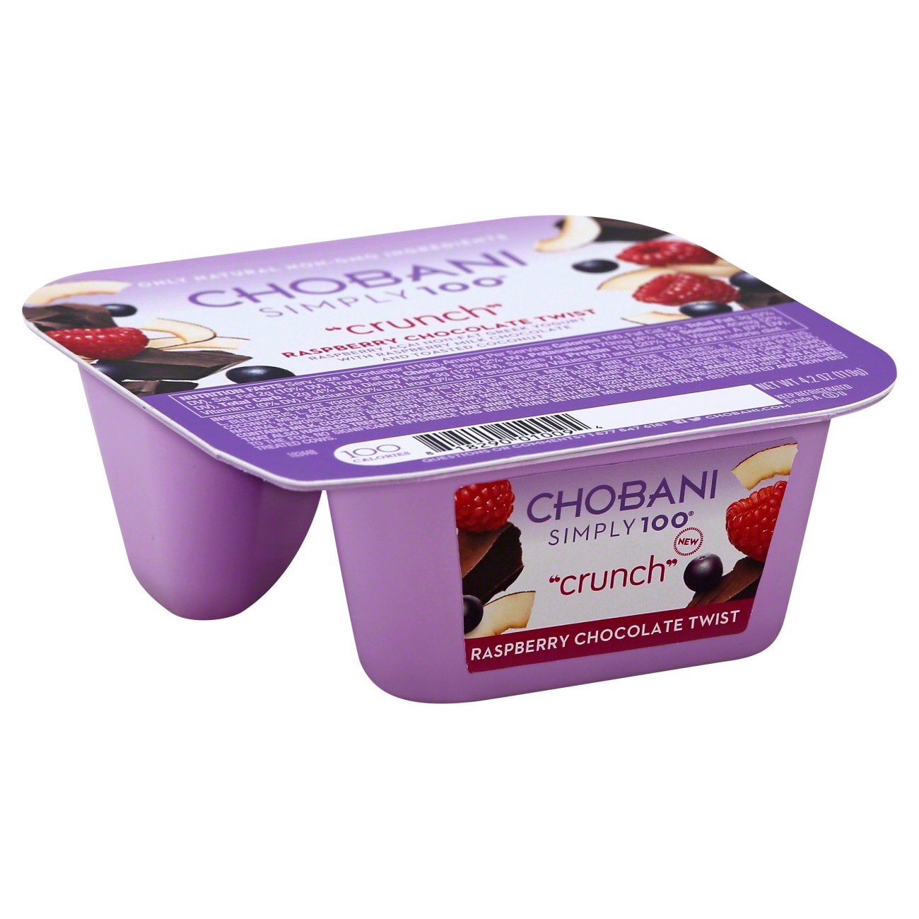 Chobani Simply 100 Crunch Raspberry & Chocolate Twist - Shop Yogurt at ...
