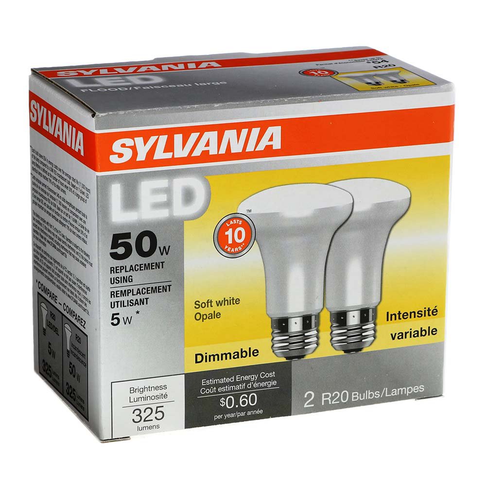 Sylvania R20 LED 50-Watt Soft White LED Flood Light Bulbs - Shop Light ...