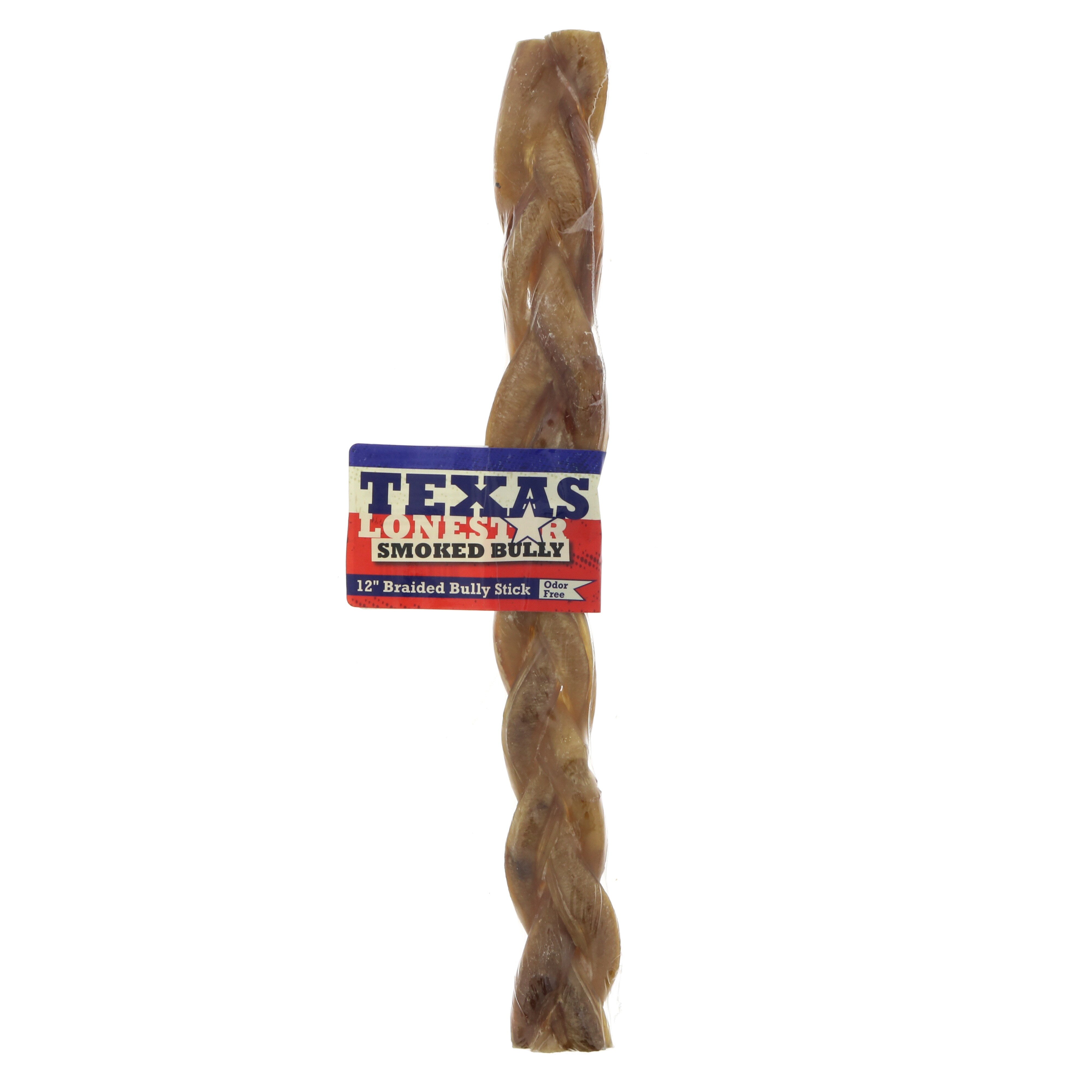 Texas Lone Star Smoked Bully 12 Inch Braided Bully Stick - Shop Bones ...