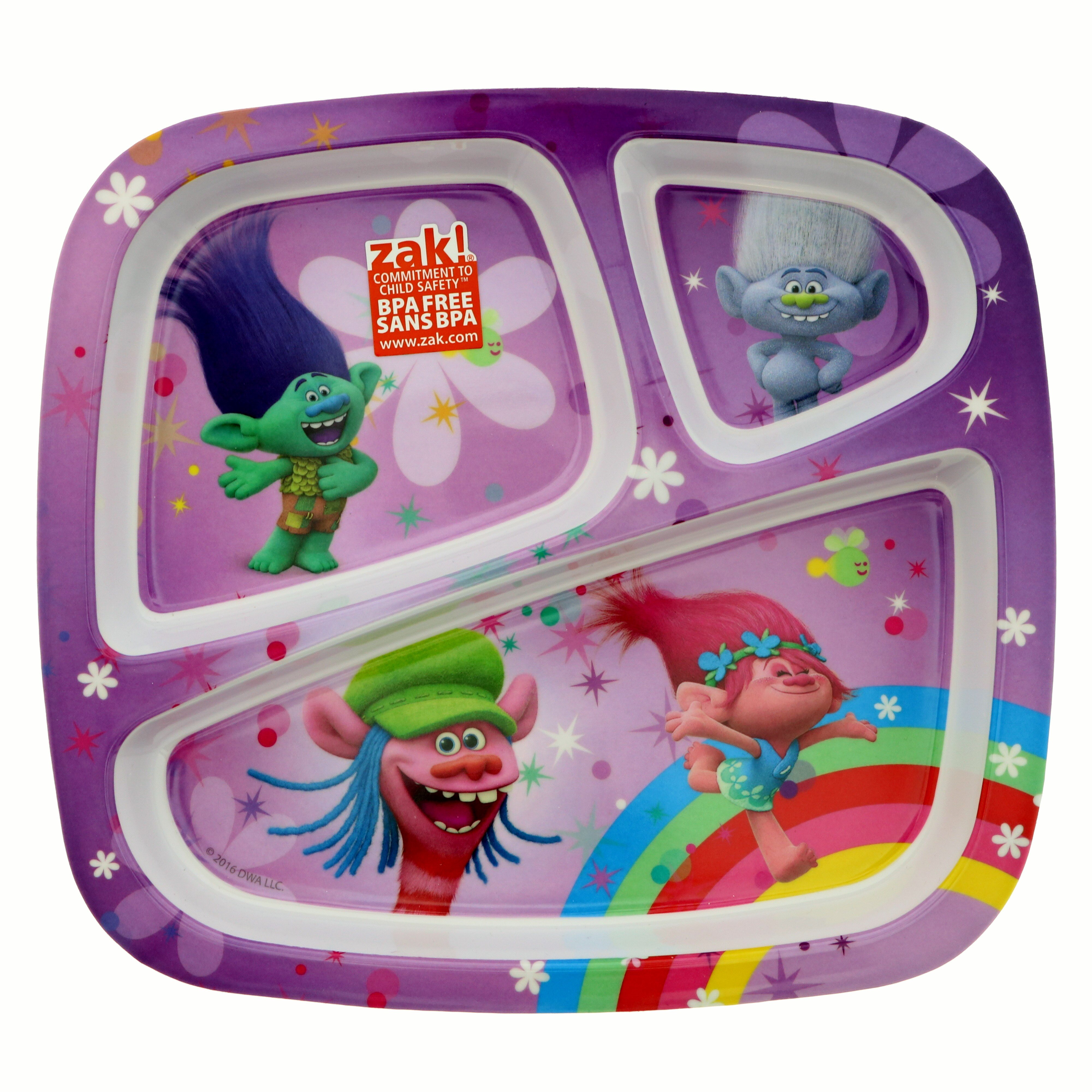 Zak! Trolls 8", 3 Section Plate - Shop Plates at H-E-B