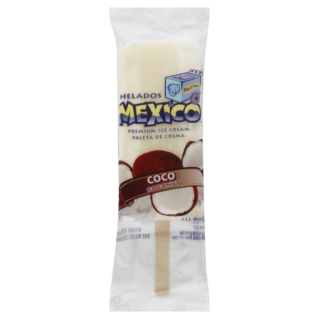 Helados Mexico Coconut And Cream Fruit Bar - Shop Bars & pops at H-E-B
