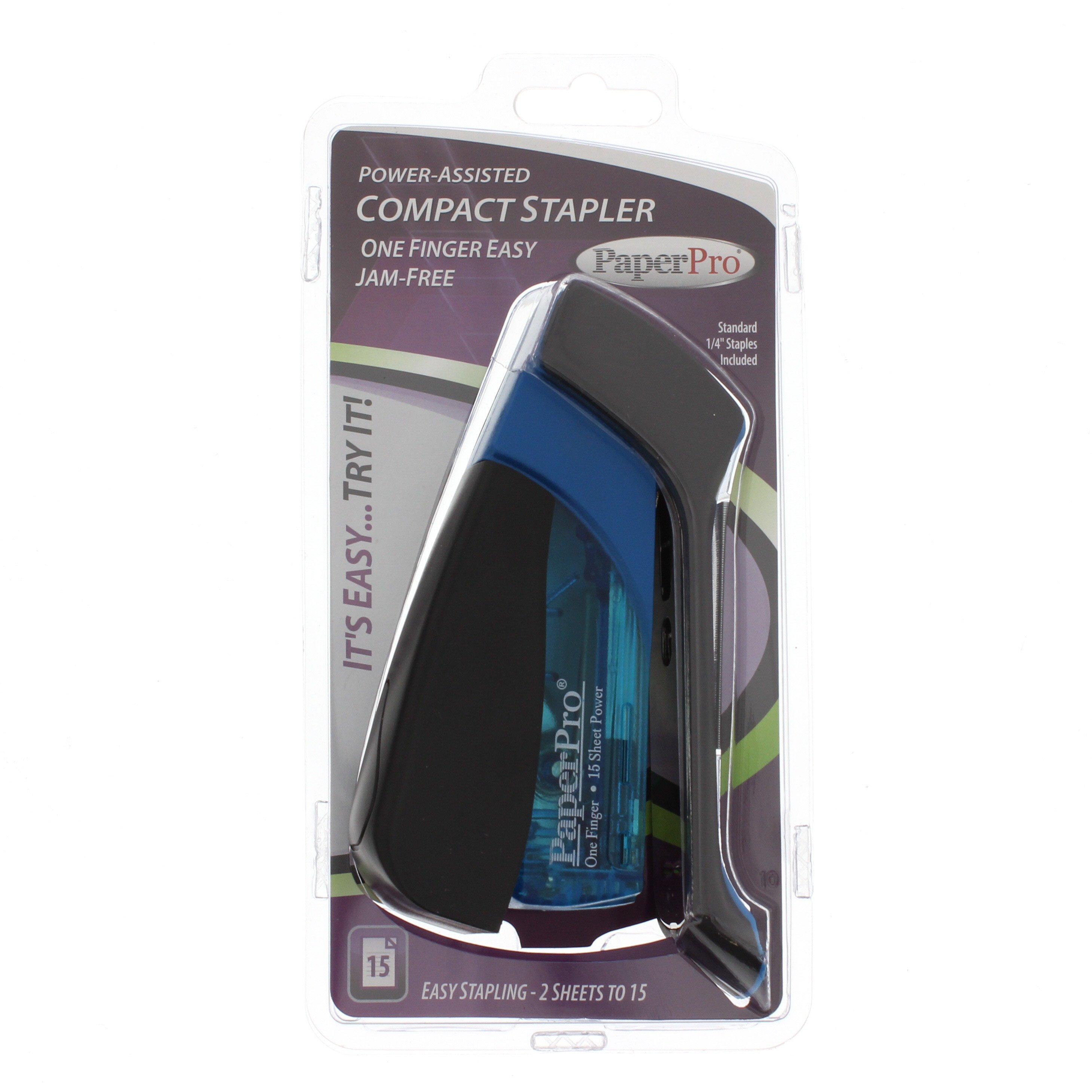 PaperPro Translucent Compact Stapler, Blue - Shop Tools & equipment at ...