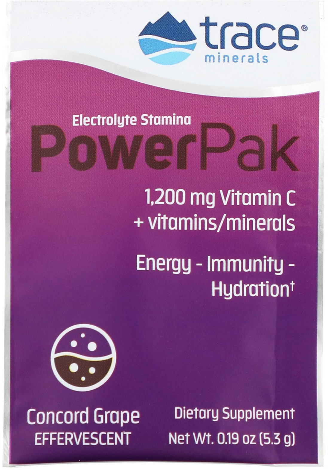 Trace Minerals Research Concord Grape Electrolyte Stamina Power Pak ...