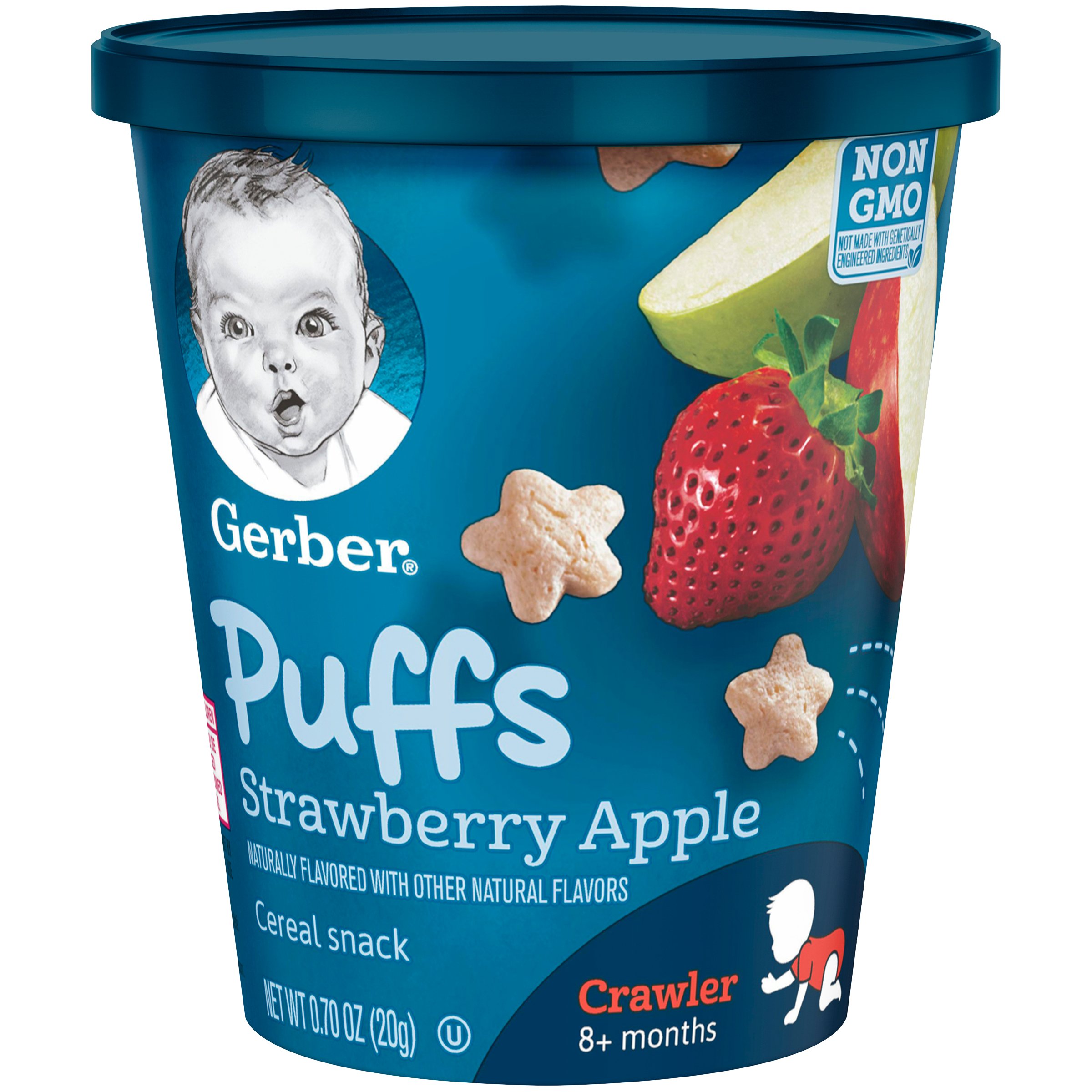 Gerber Puffs Strawberry Apple Cereal Snack Cup - Shop Toddler Food at H-E-B