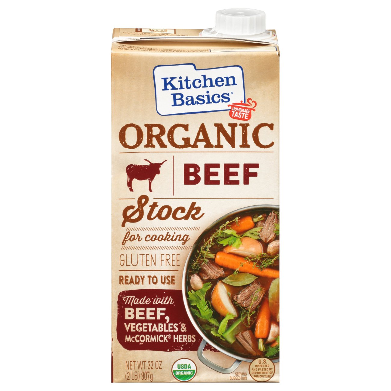 Kitchen Basics Organic Beef Stock - Shop Broth & bouillon at H-E-B