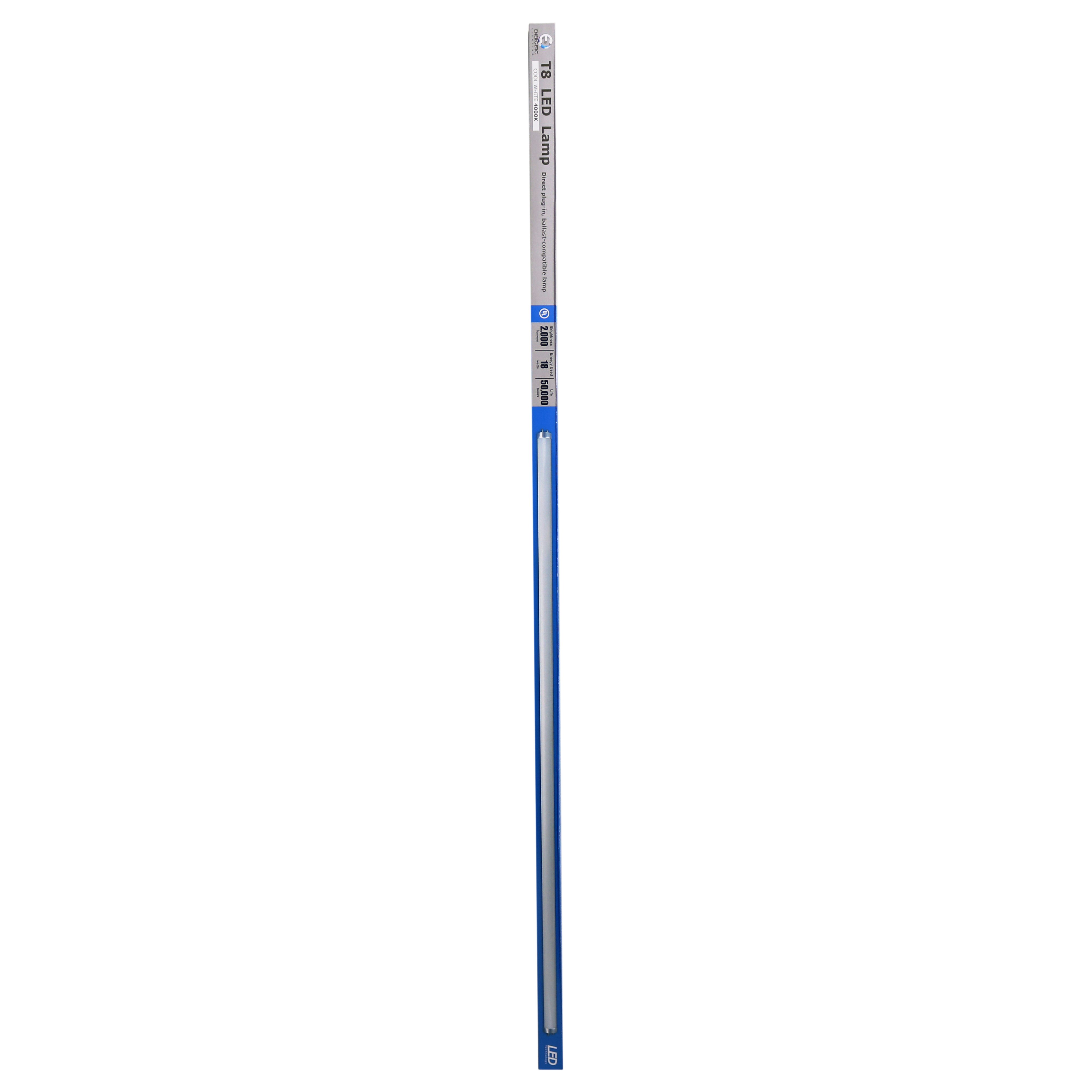 Energetic Lighting T8 18-Watt Cool White LED Tube Light Bulb - Shop ...