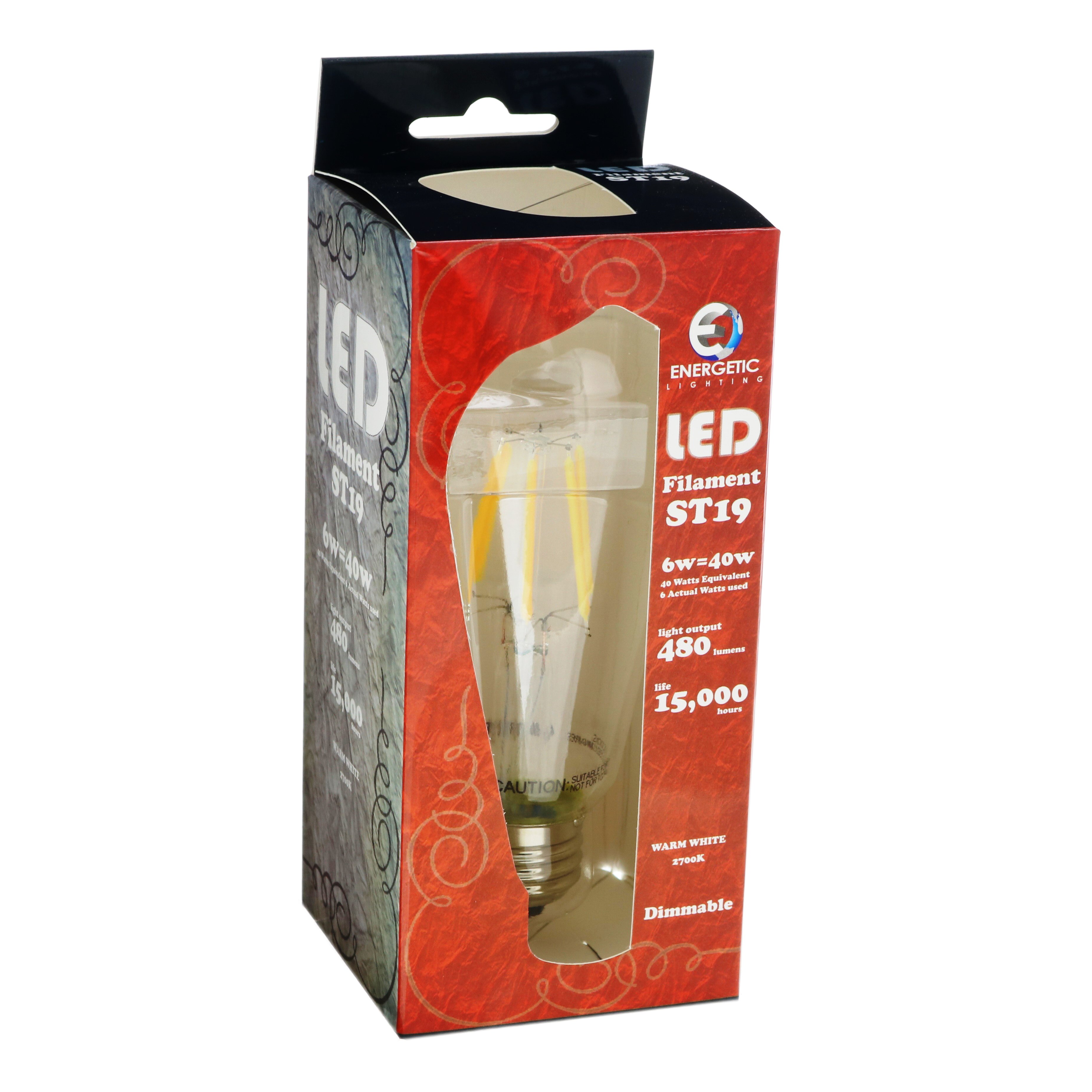Energetic Lighting ST19 40-Watt Bright White LED Light Bulb - Shop ...