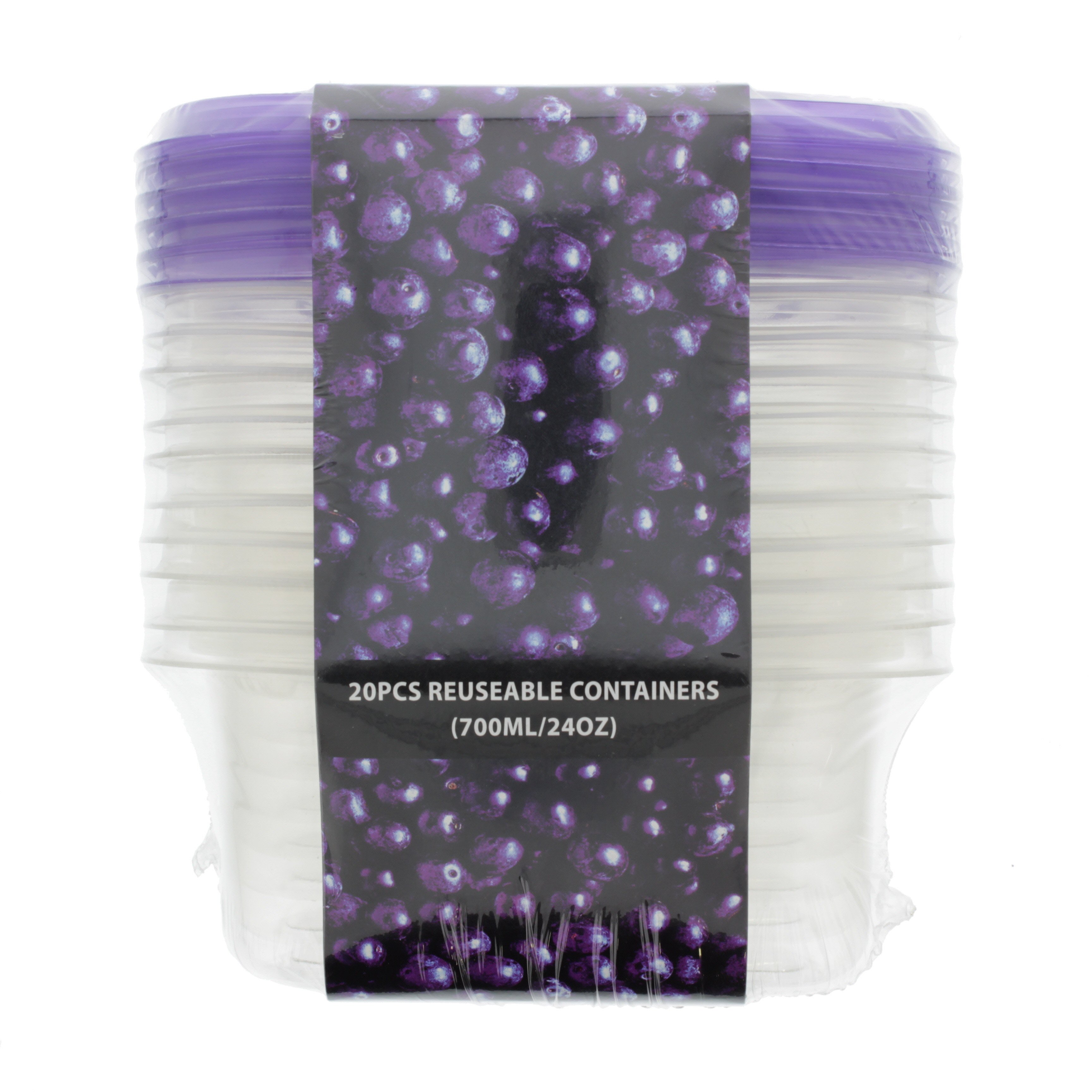 American Maid Rectangular Food Storage Containers with Lids, Purple ...