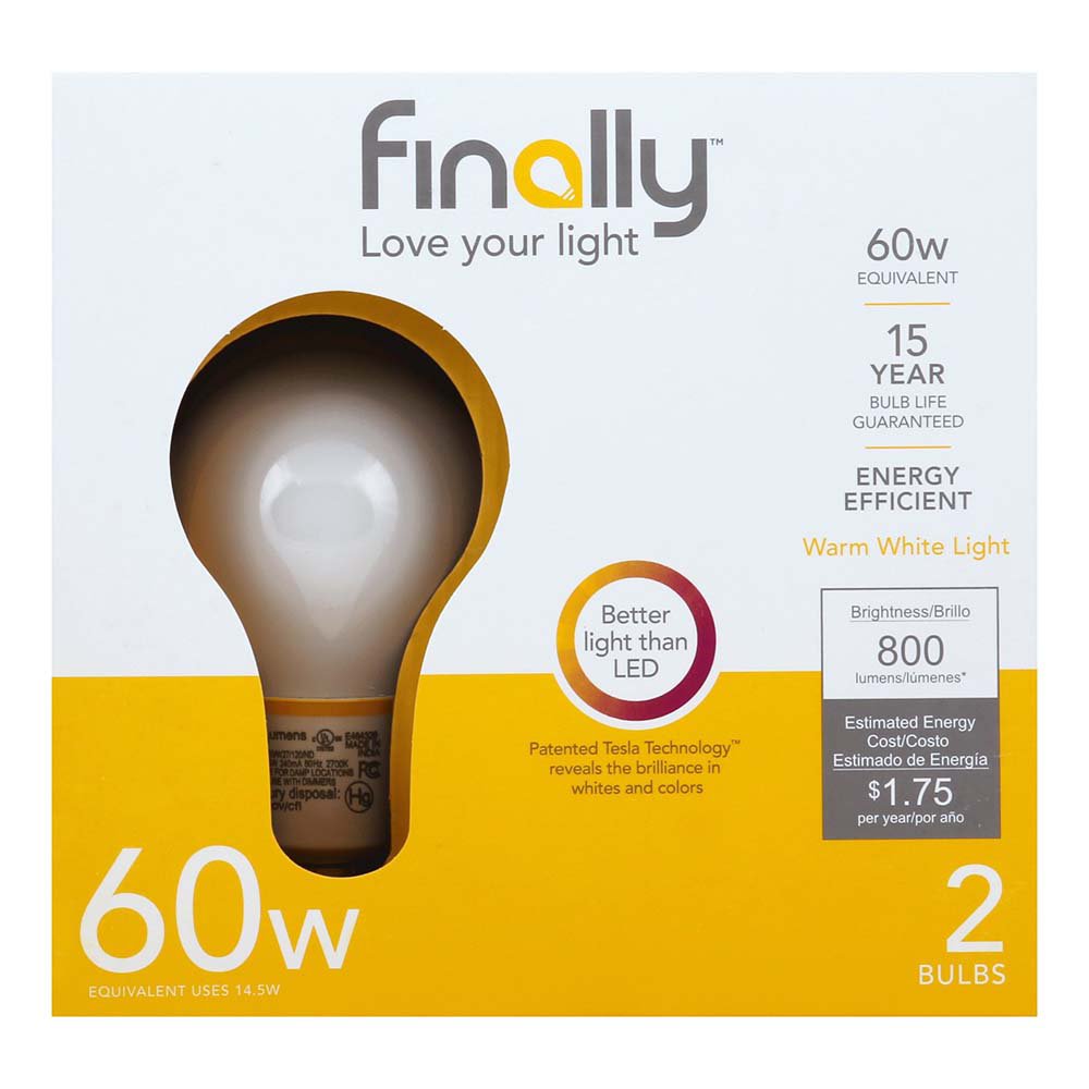 Finally A19 60-Watt Warm White Light Bulbs - Shop Light bulbs at H-E-B
