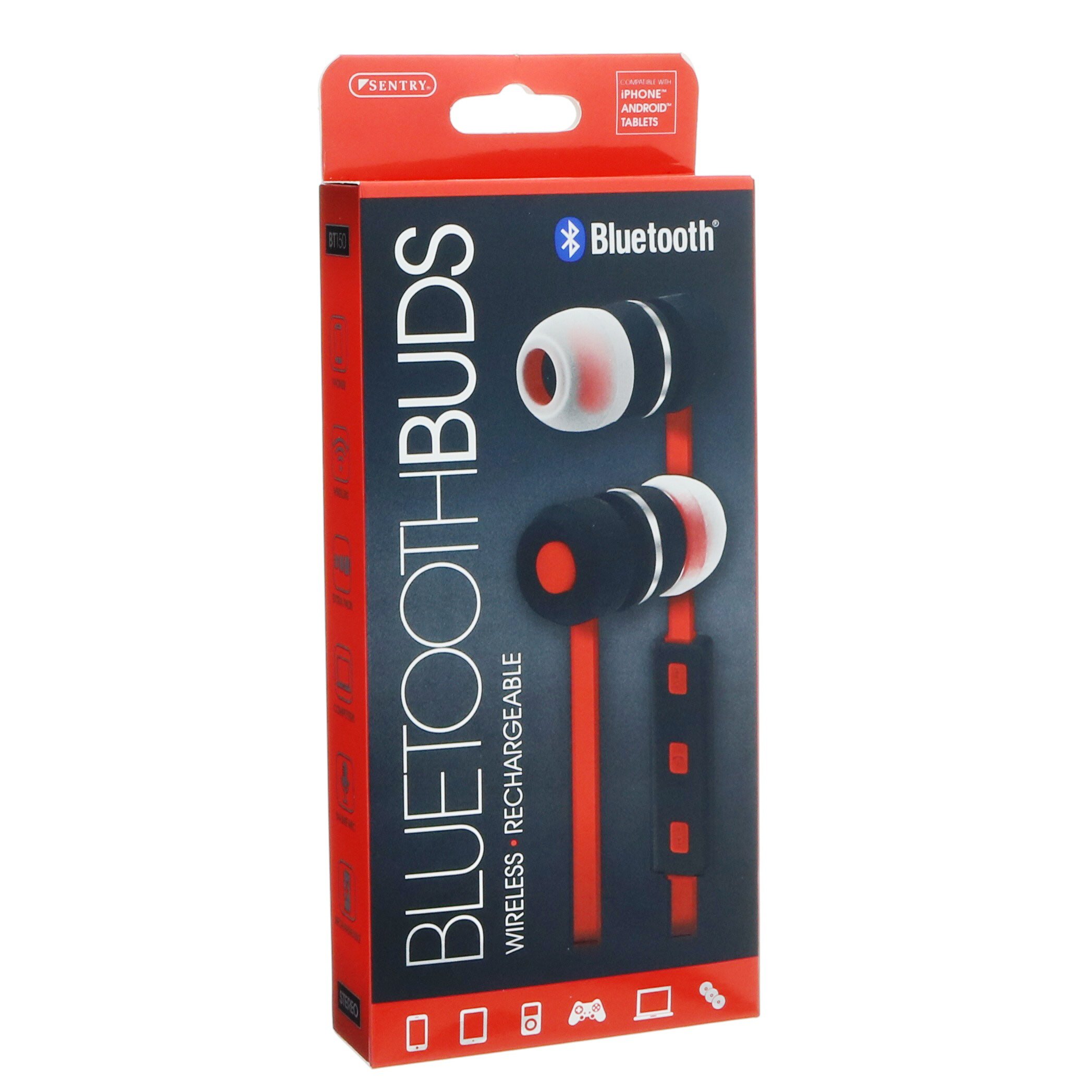 Sentry Bluetoothbuds, Wireless Rechargeable Red Earbuds - Shop ...