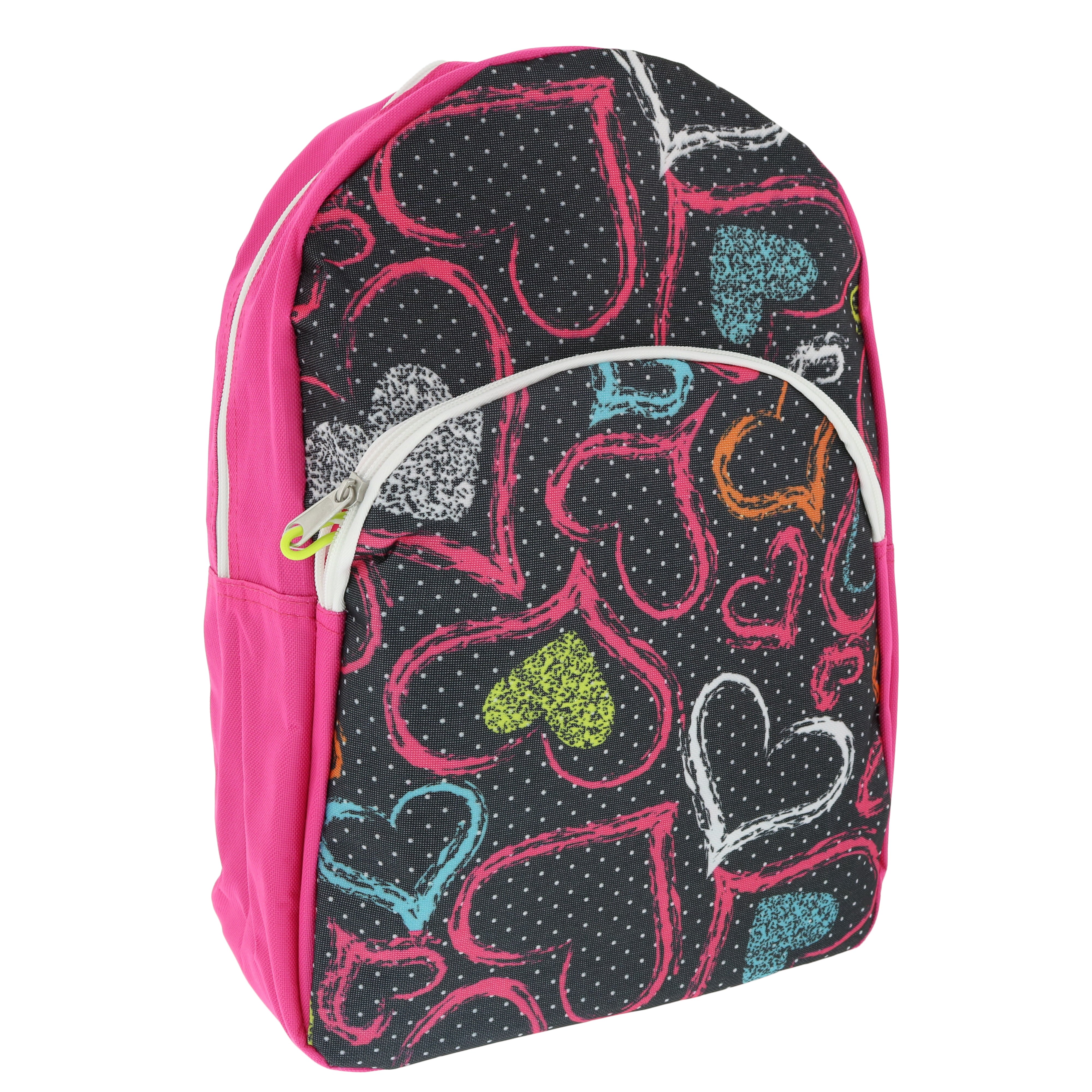 Trailmaker Girl's Printed Toddler Backpacks, Black & Pink Hearts - Shop ...