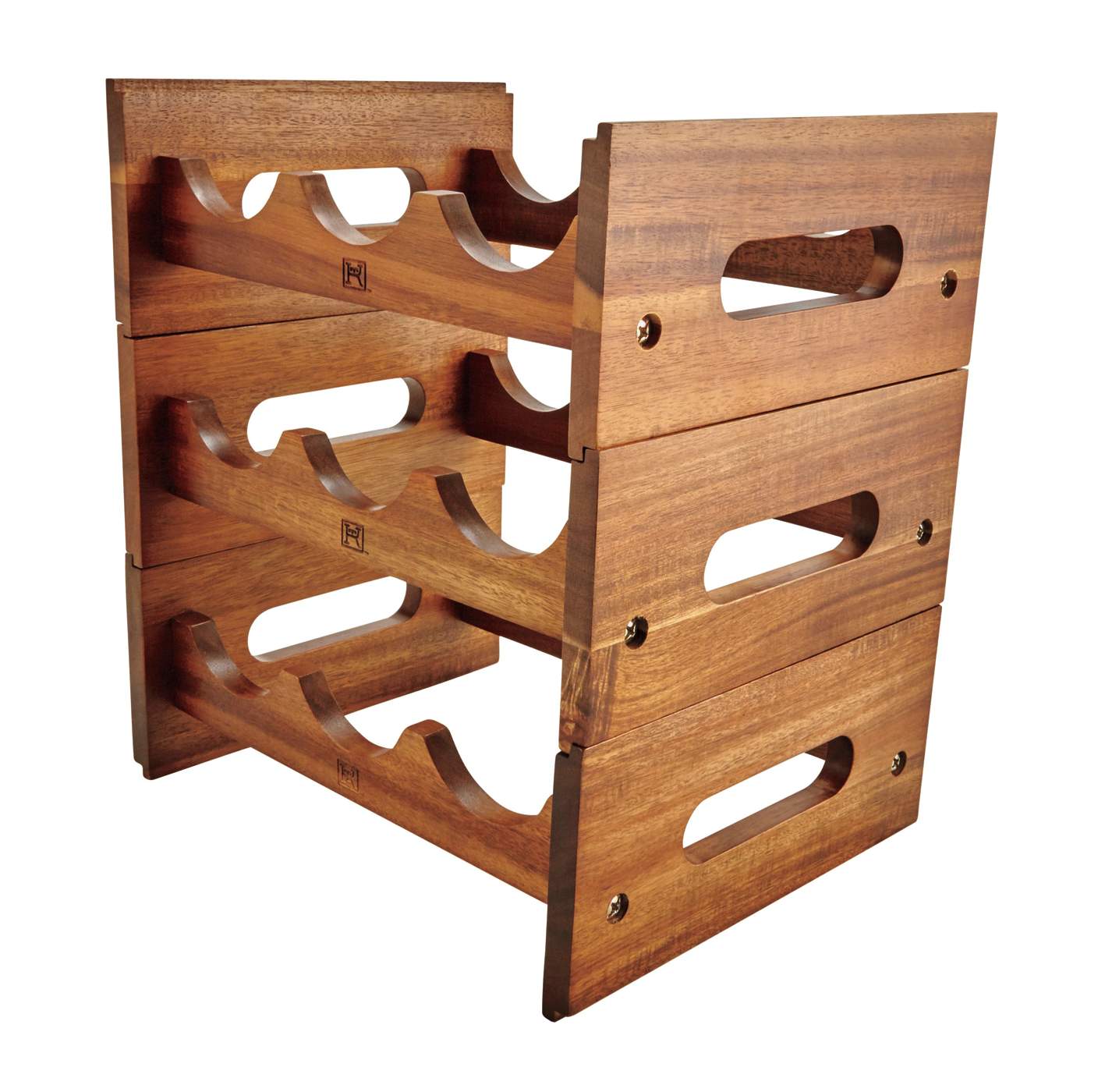 Kitchen & Table by H-E-B Acacia 3 Bottle Stackable Wine Rack - Shop Bar ...