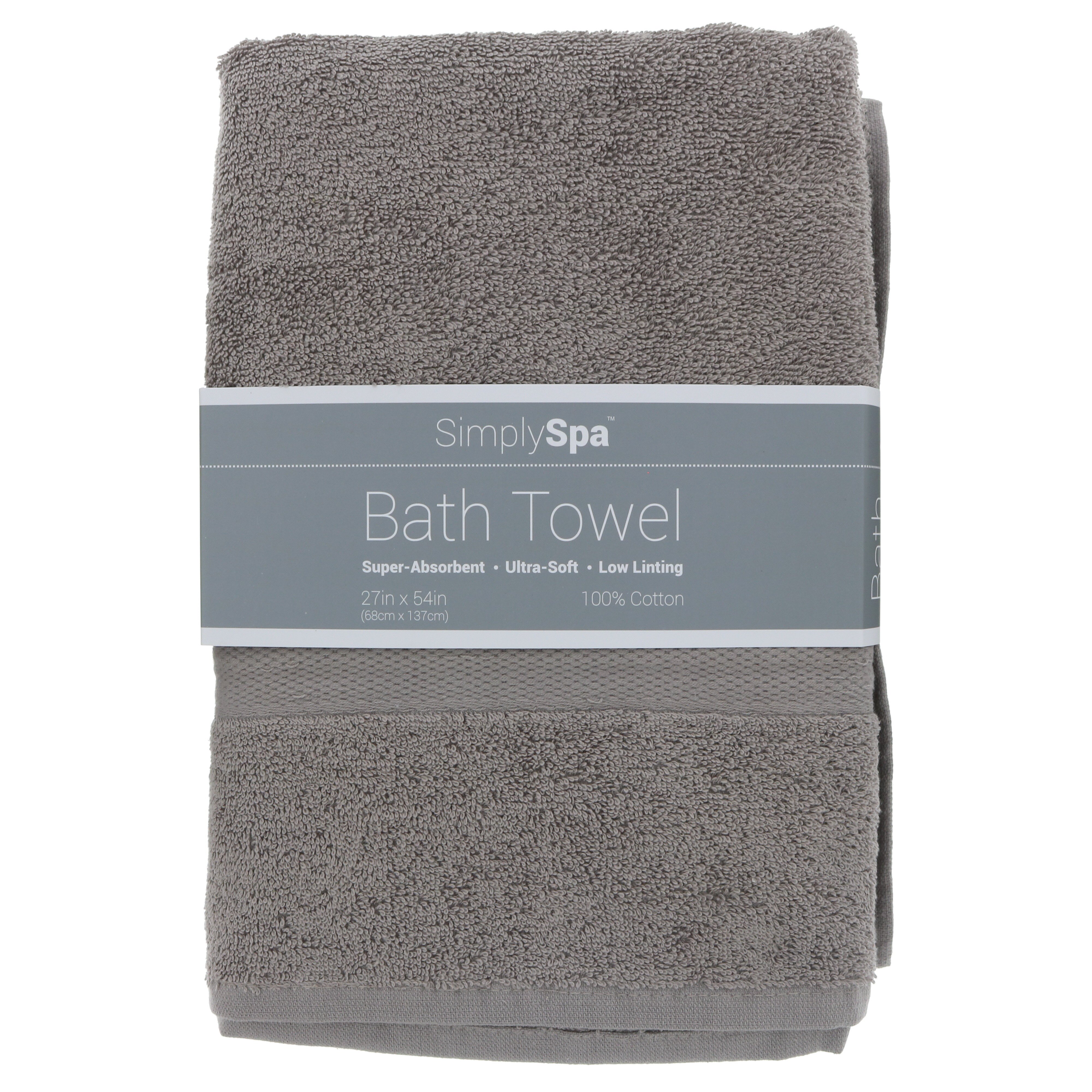 Simply Spa Gray 27" x 54" Bath Towel - Shop Bedding & Bath at H-E-B