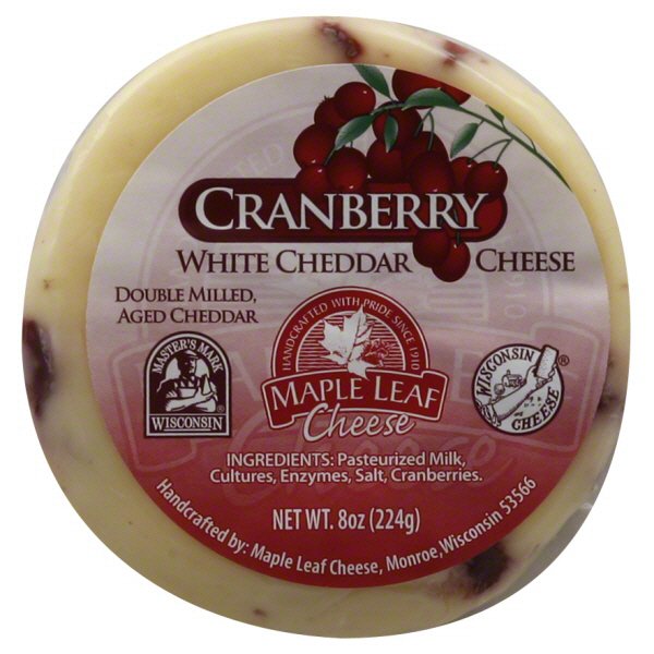 Maple Leaf Cranberry White Cheddar Cheese Round - Shop Cheese at H-E-B