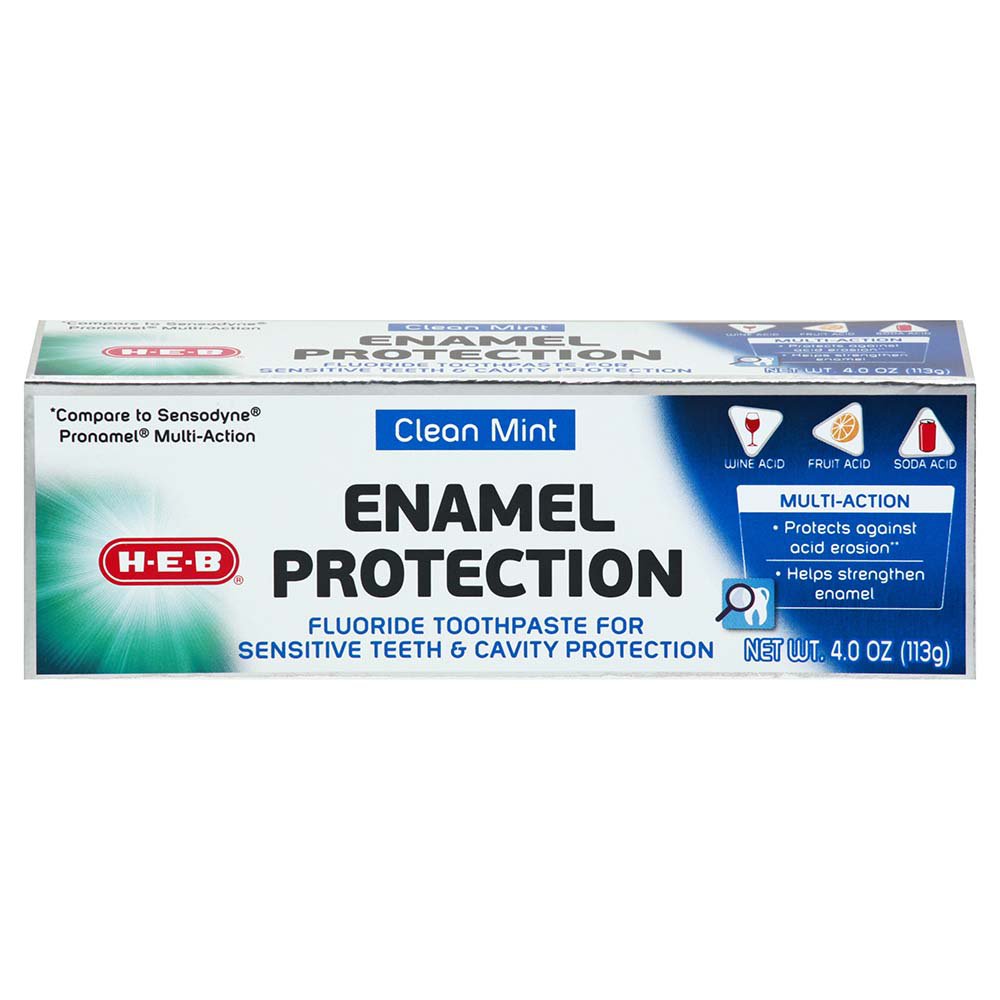 H-E-B Enamel Protection Toothpaste - Clean Mint - Shop Toothpaste at H-E-B
