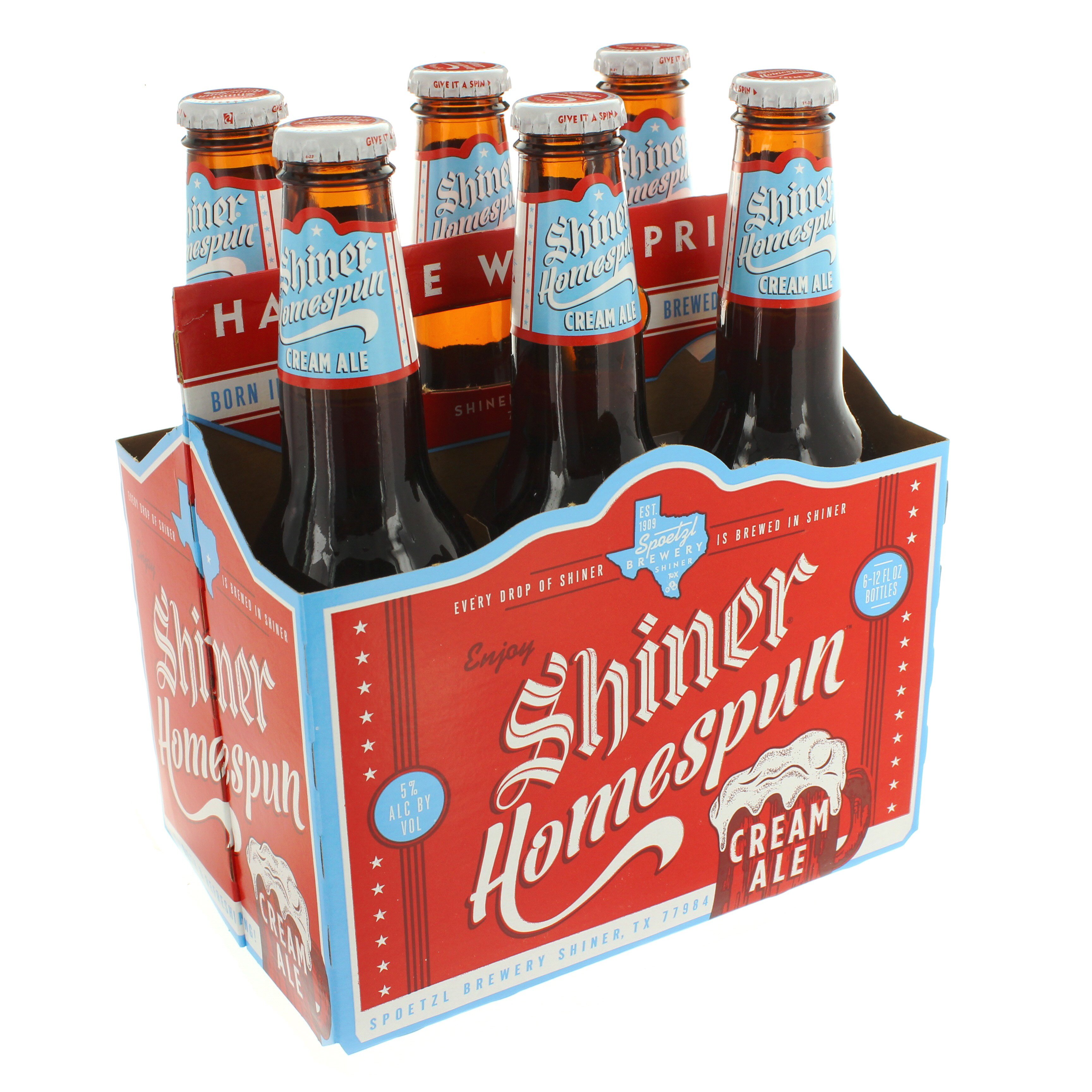 Shiner Homespun Cream Ale Beer 6 pk Bottles - Shop Beer at H-E-B