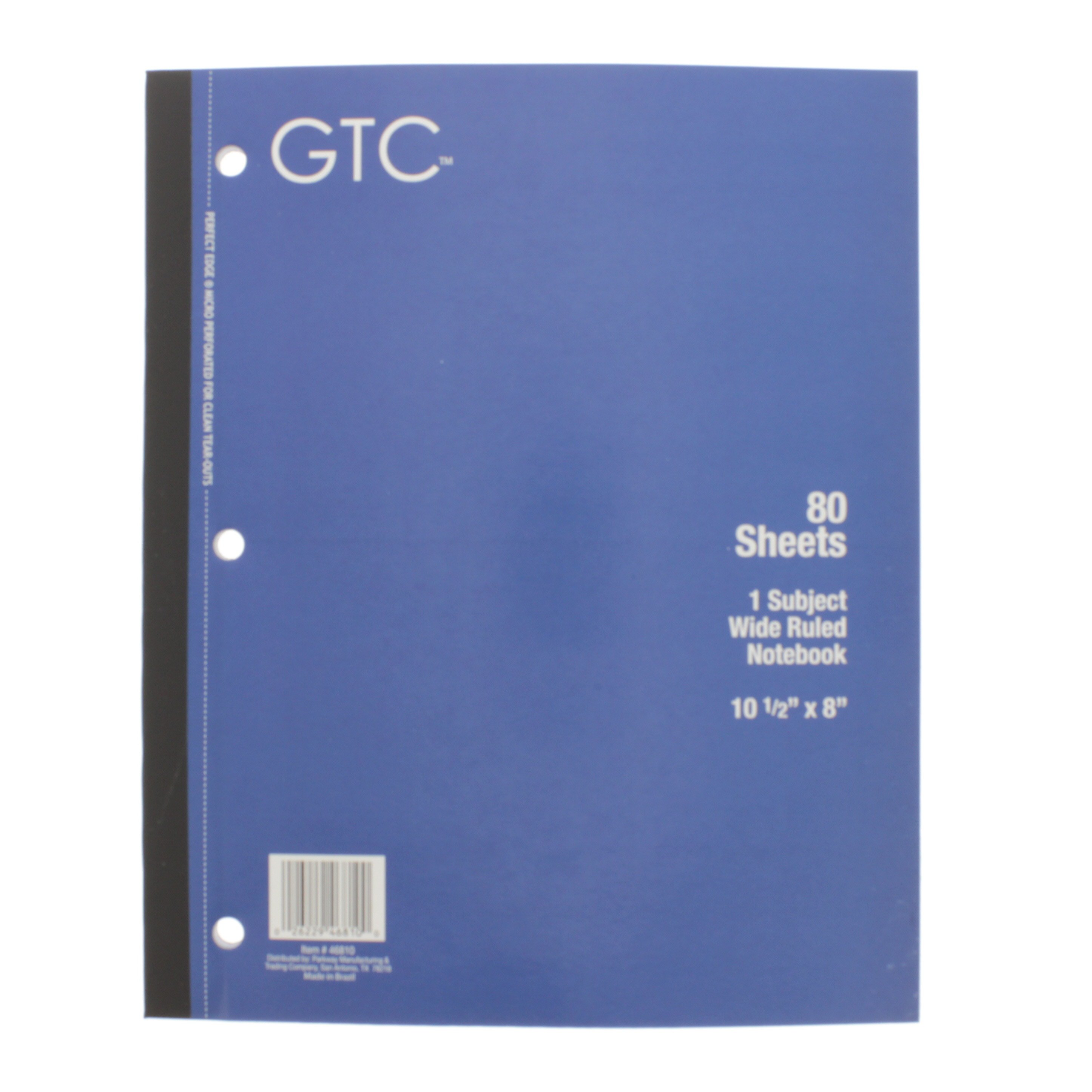 GTC 1 Subject Wide Ruled Notebook 80 Sheets, Blue - Shop Notebooks at H-E-B
