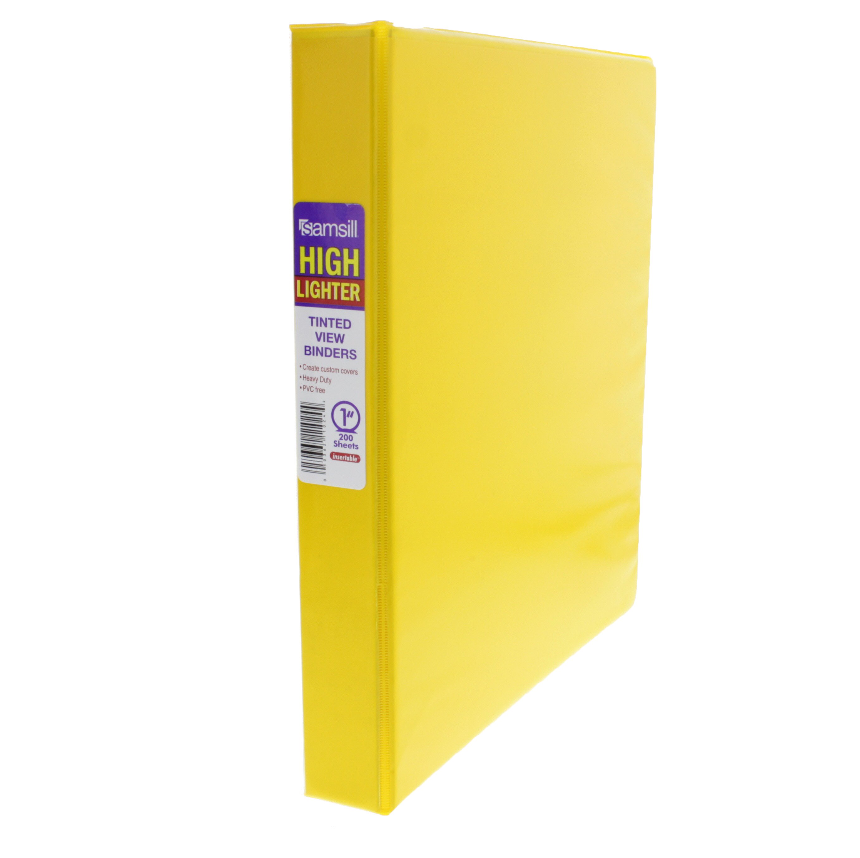 Samsill 1" Highlighter Tinted View Binder, Yellow - Shop School ...