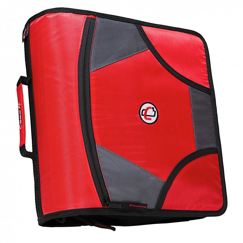Case-It The King Sized Zip Tab 3 Ring Zipper Binder, Red - Shop Binders ...