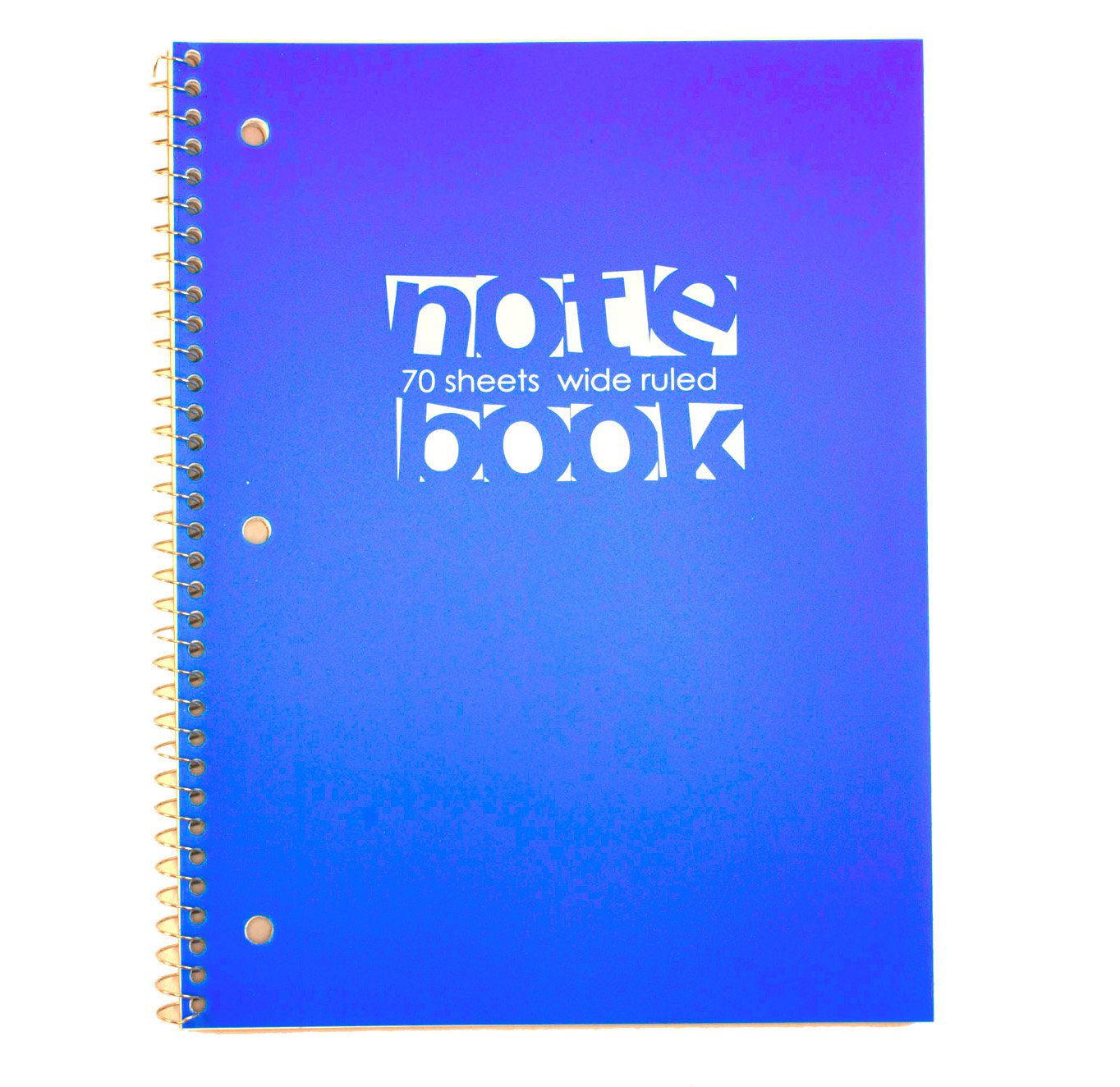 Norcom Basic Wide Rule 1 Subject Poly Spiral Notebook, Blue - Shop ...