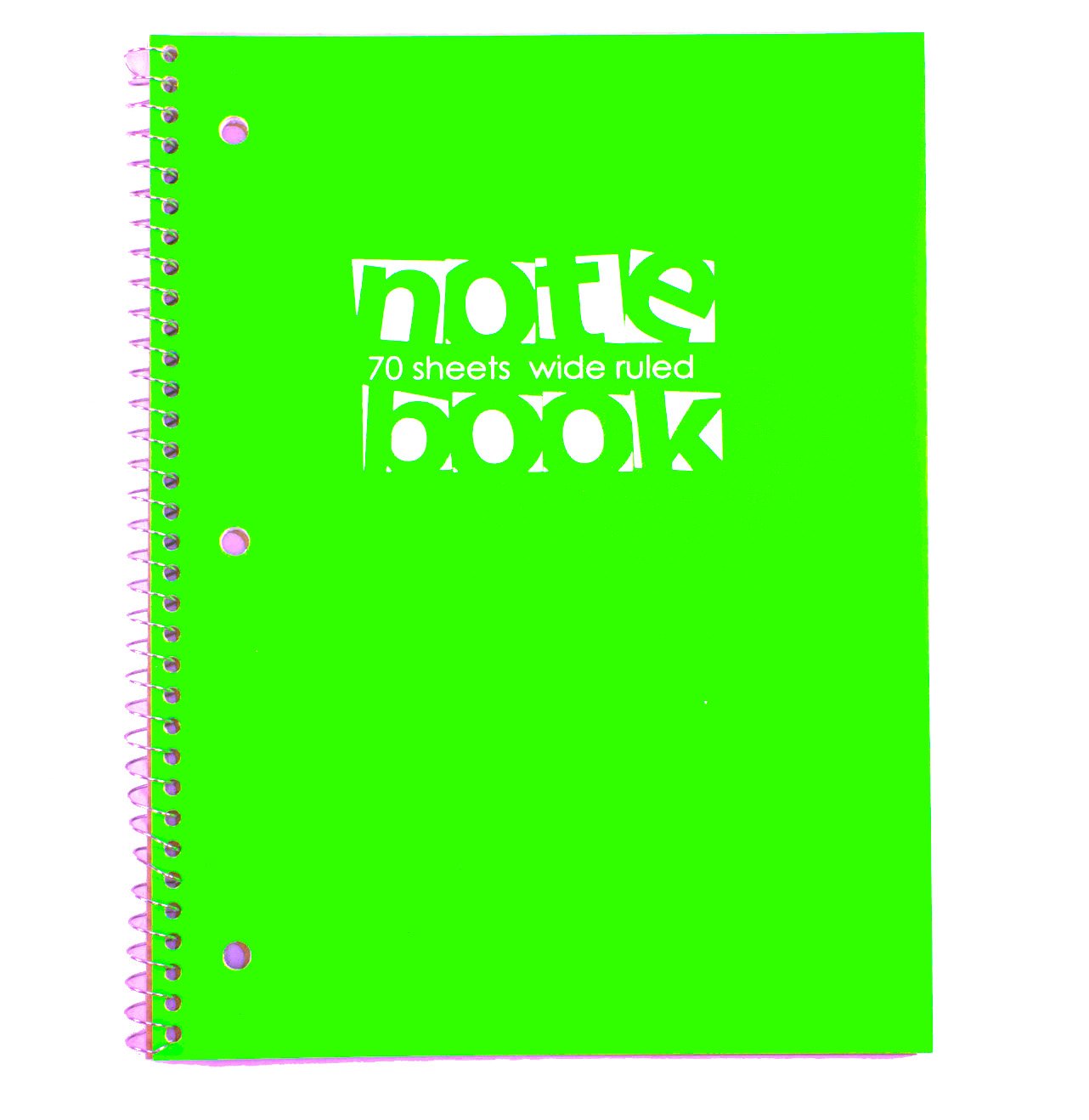 Norcom Basic Wide Rule 1 Subject Poly Spiral Notebook, Green - Shop ...