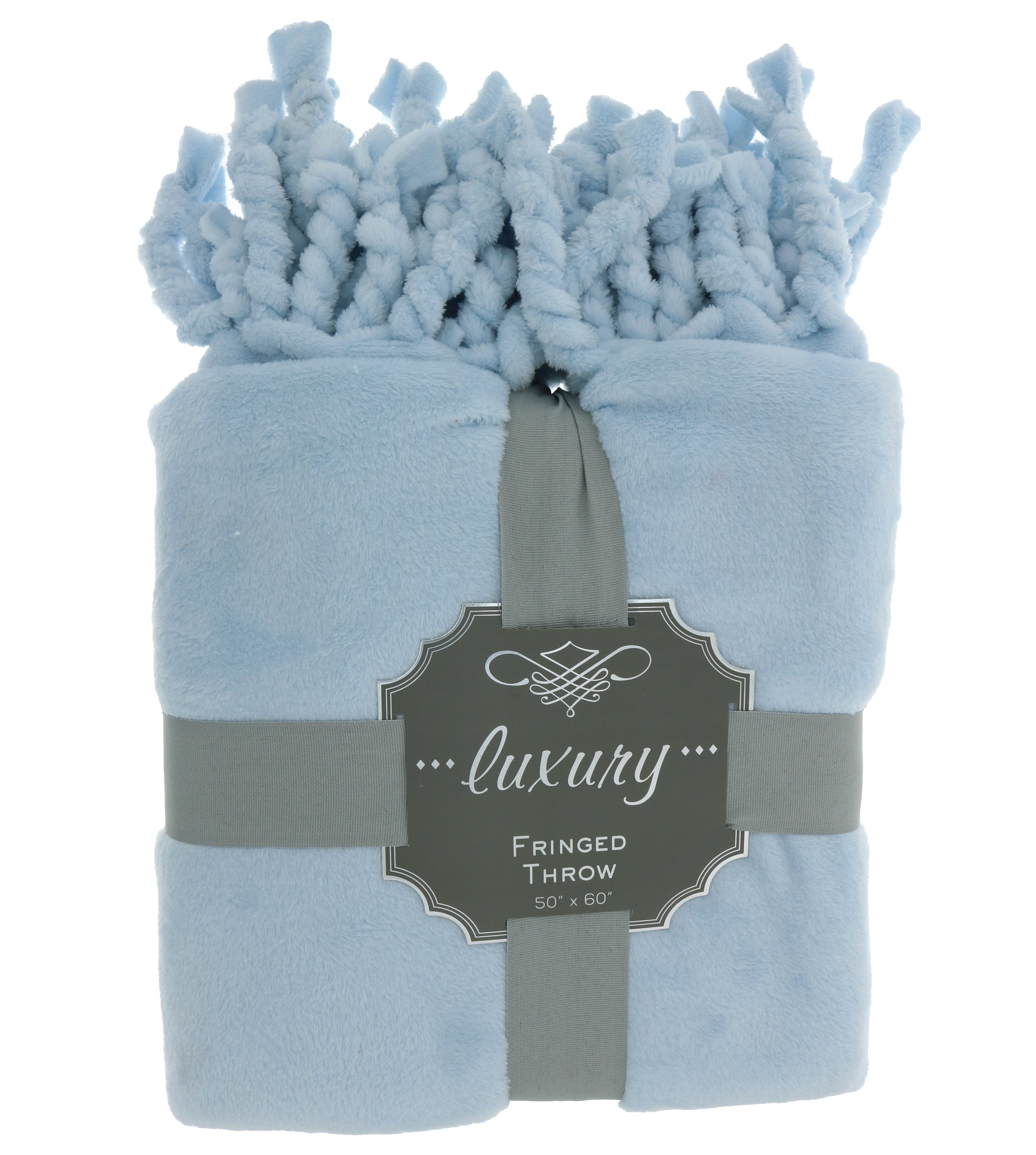 Crest Mills Solid Crushed Velvet Fringe Throw - Shop Bedding & Bath at ...