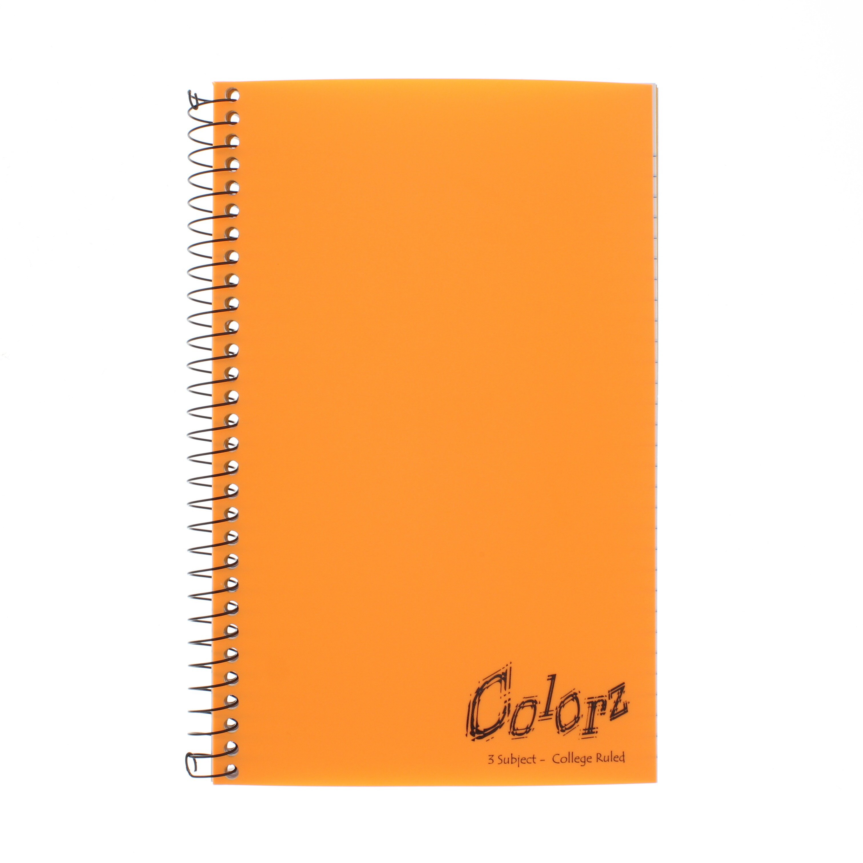 Colorz 3 Subject College Ruled Spiral Notebook, Orange - Shop Notebooks ...