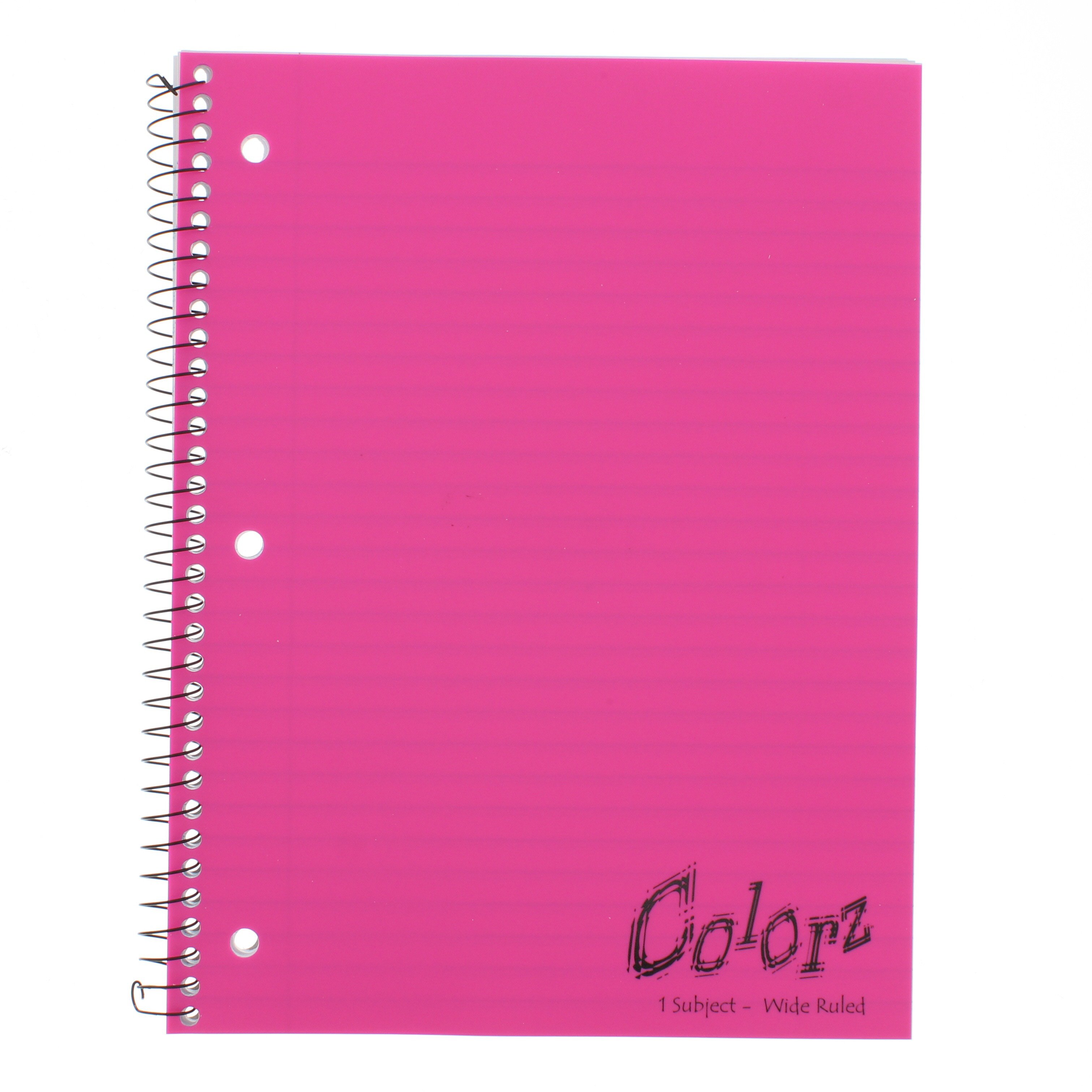 Colorz Wide Ruled 1 Subject Spiral Notebook, Pink - Shop Notebooks at H-E-B