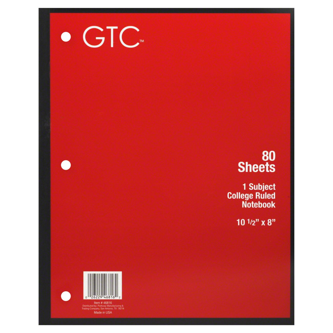 GTC 1 Subject College Ruled Wireless Notebook, Red - Shop Notebooks at ...